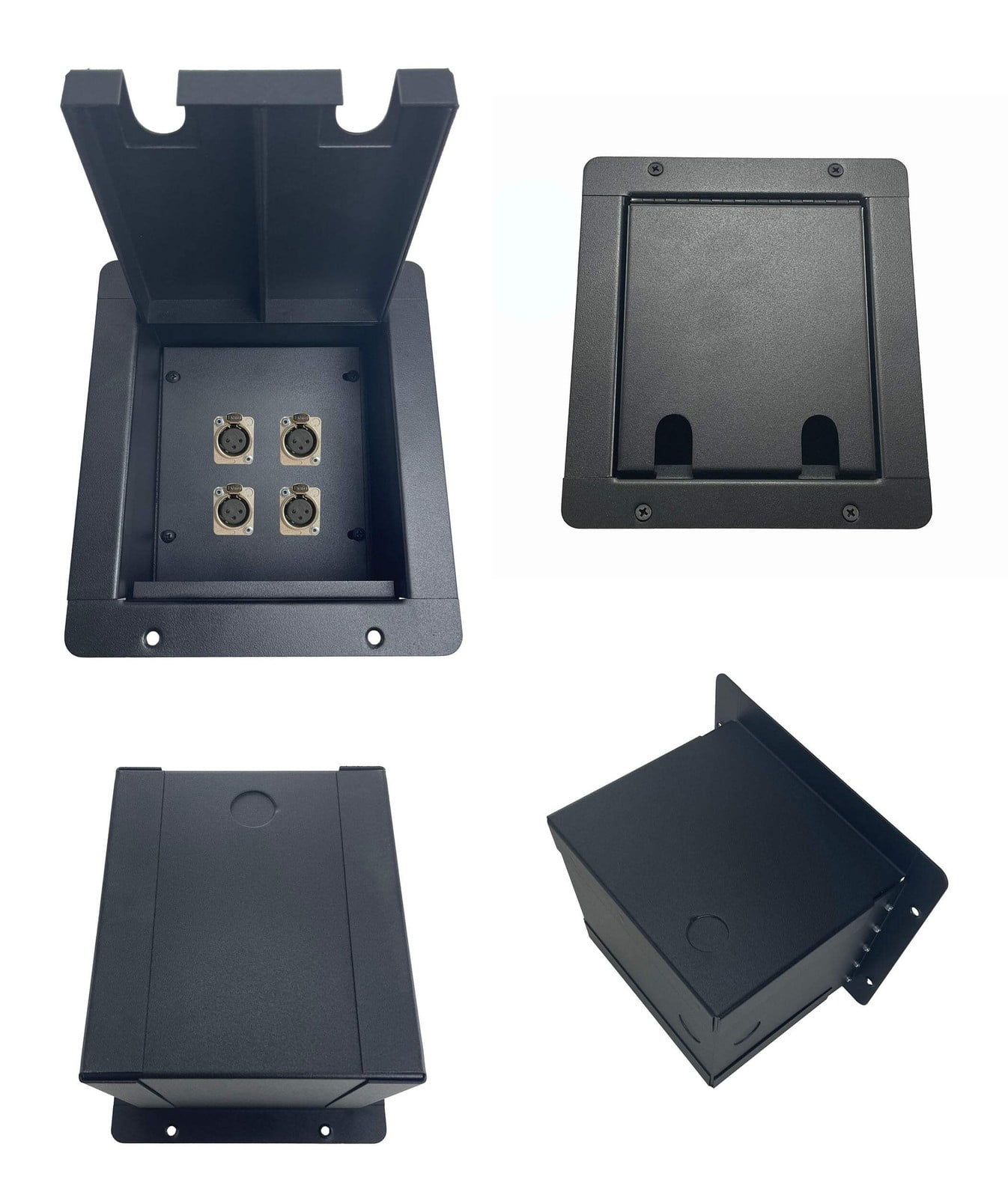 PROCRAFT FPML-4X-BK MINI Recessed Stage Pocket / Floor Box w/ 4) D ...