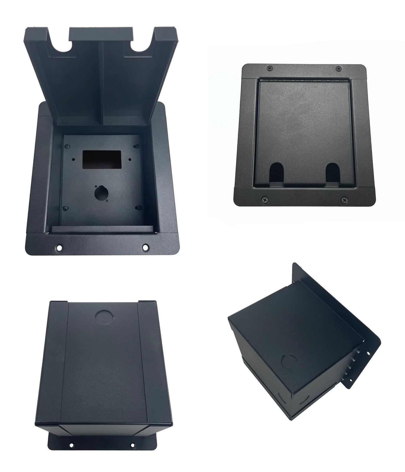 PROCRAFT FPMU-1DEC1X-BK Recessed Stage Pocket / Floor Box 1 Decora + 1 ...