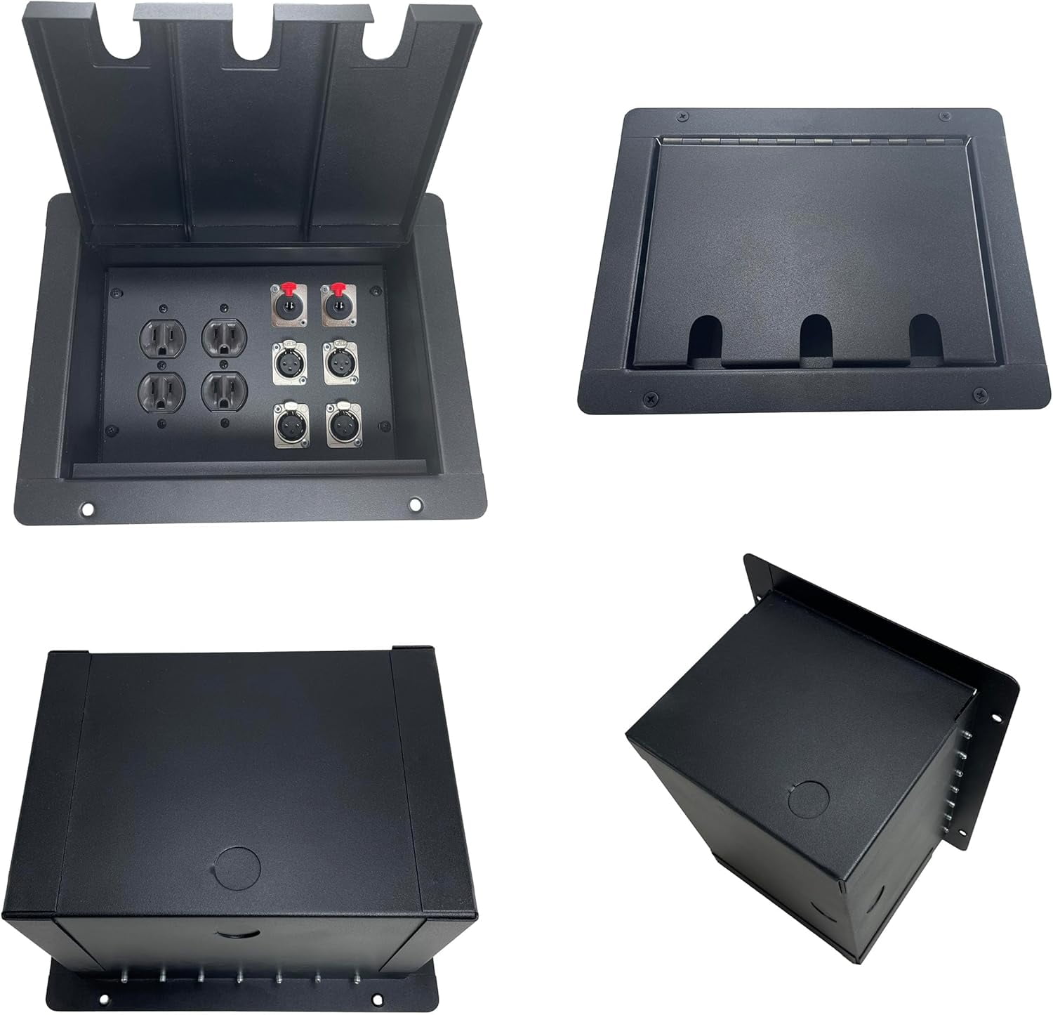 PROCRAFT FPPL-2DUP6X-BK Recessed Stage Pocket/Floor Box 2AC + 6CH (Any ...