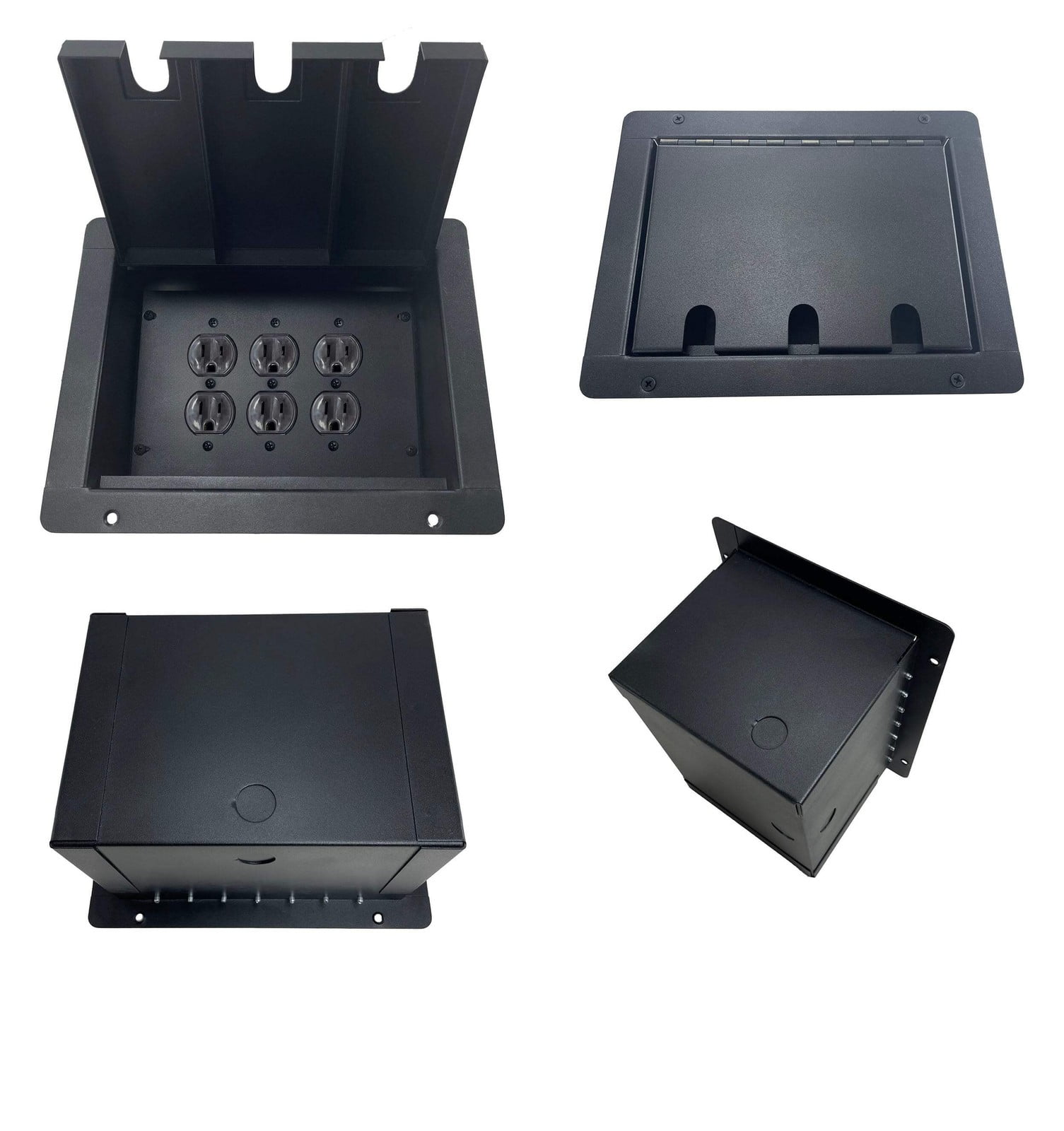 PROCRAFT FPPL-3DUP-BK - Recessed Stage Pocket / Floor Box loaded w/ 3 ...