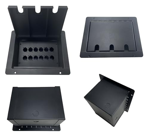 PROCRAFT FPPU-12X-BK Recessed Stage Pocket/Floor Box with 12 ""D ...