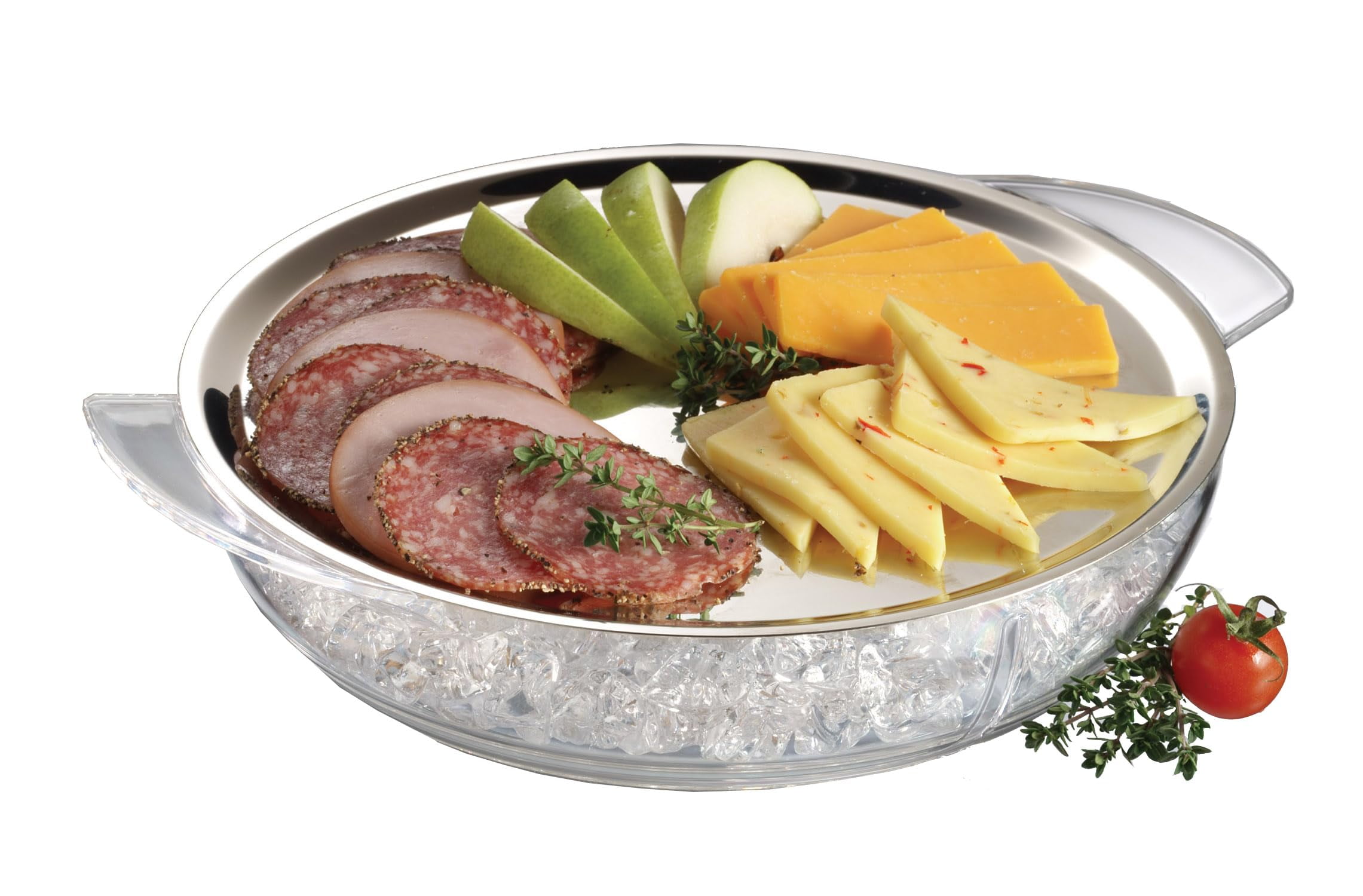 Prodyne Iced Platter 2 Piece Set, Stainless Steel Appetizer Dish for ...