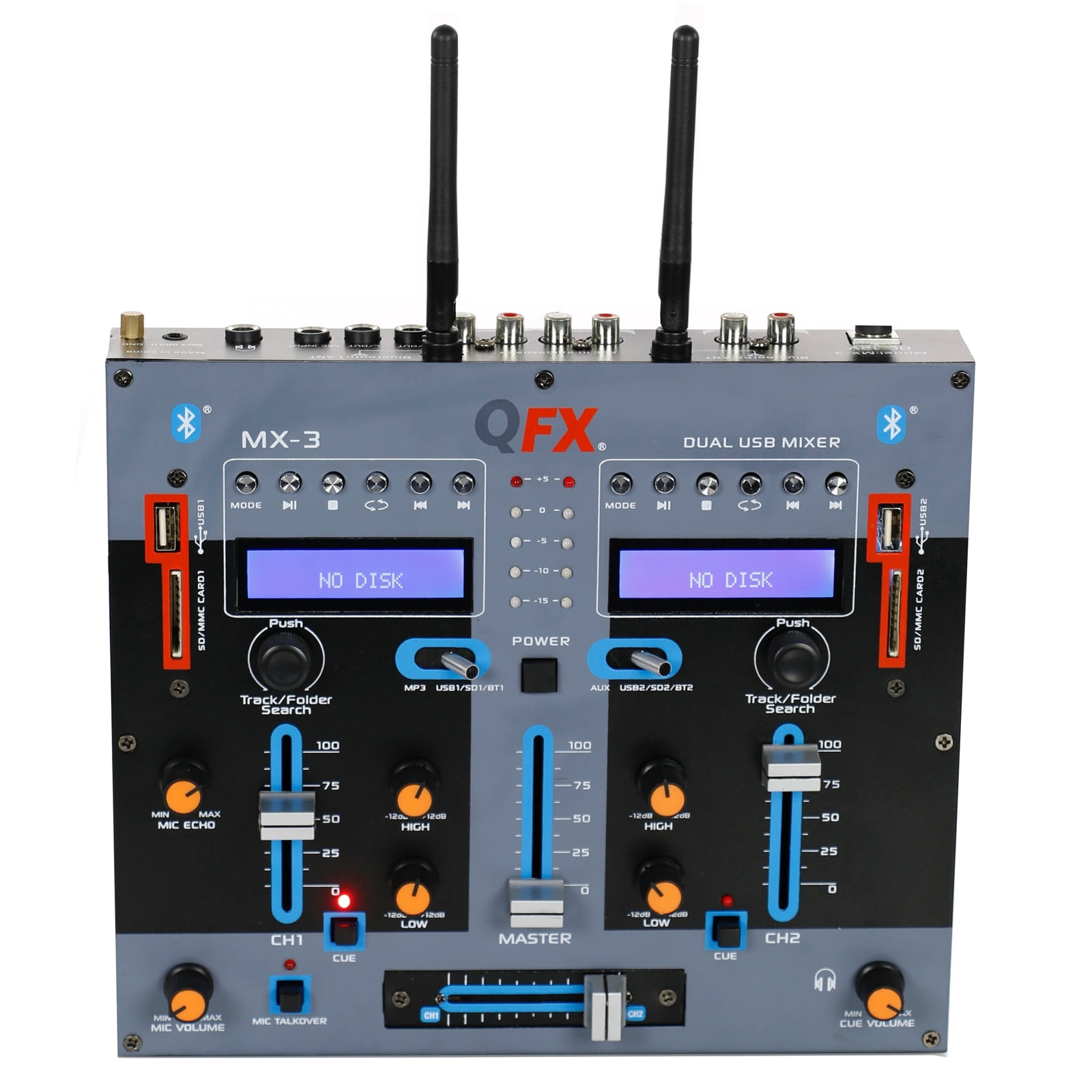 Quantum FX Professional Dual BT 2 Channel DJ Mixer - Walmart.com
