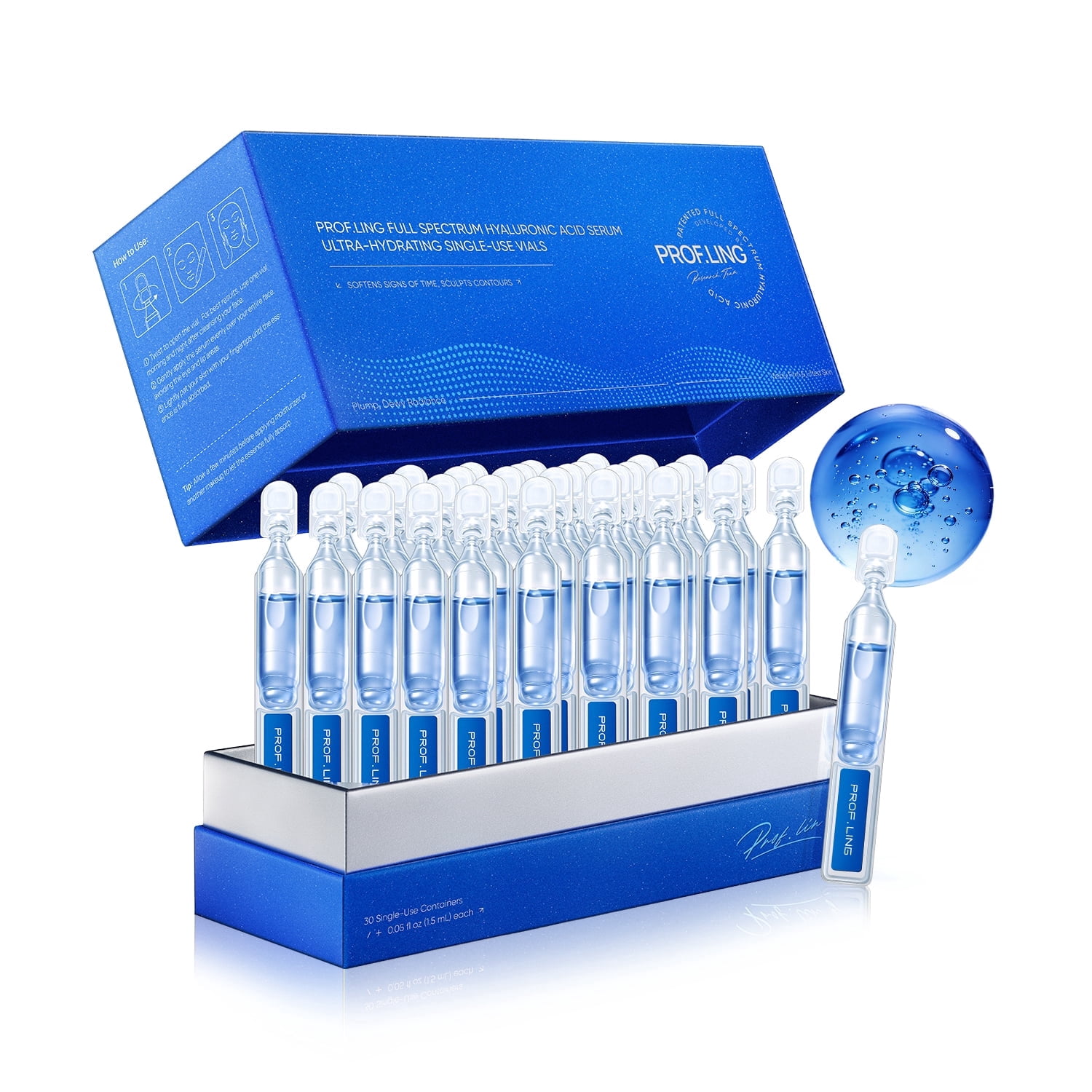 Hyaluronic Acid Face Serum, Hydrating Anti-Aging Serum with Peptides ...