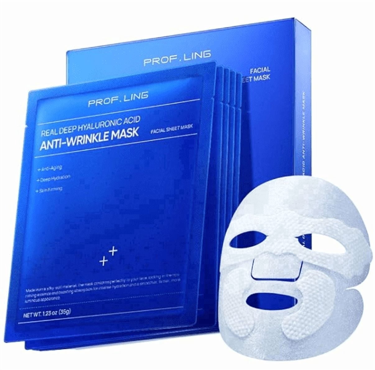 PROF.LING Full-Spectrum Hyaluronic Acid Face Mask, 5ea, Deep Hydration ...