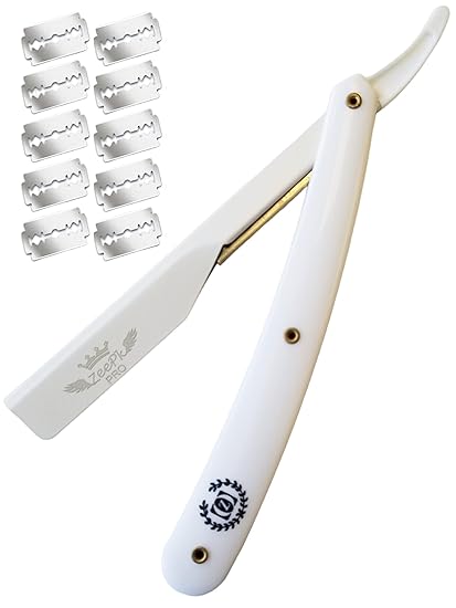 PROFESSIONAL STRAIGHT BARBER RAZOR CLEAN SHAVE + FREE BLADES STRAIGHT ...
