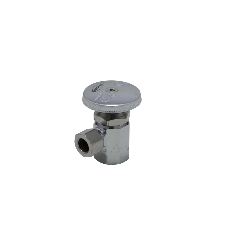 PROFLO PFXCAT32C 1/2" x 3/8" Multi Turn Angle Supply Stop - Chrome ...