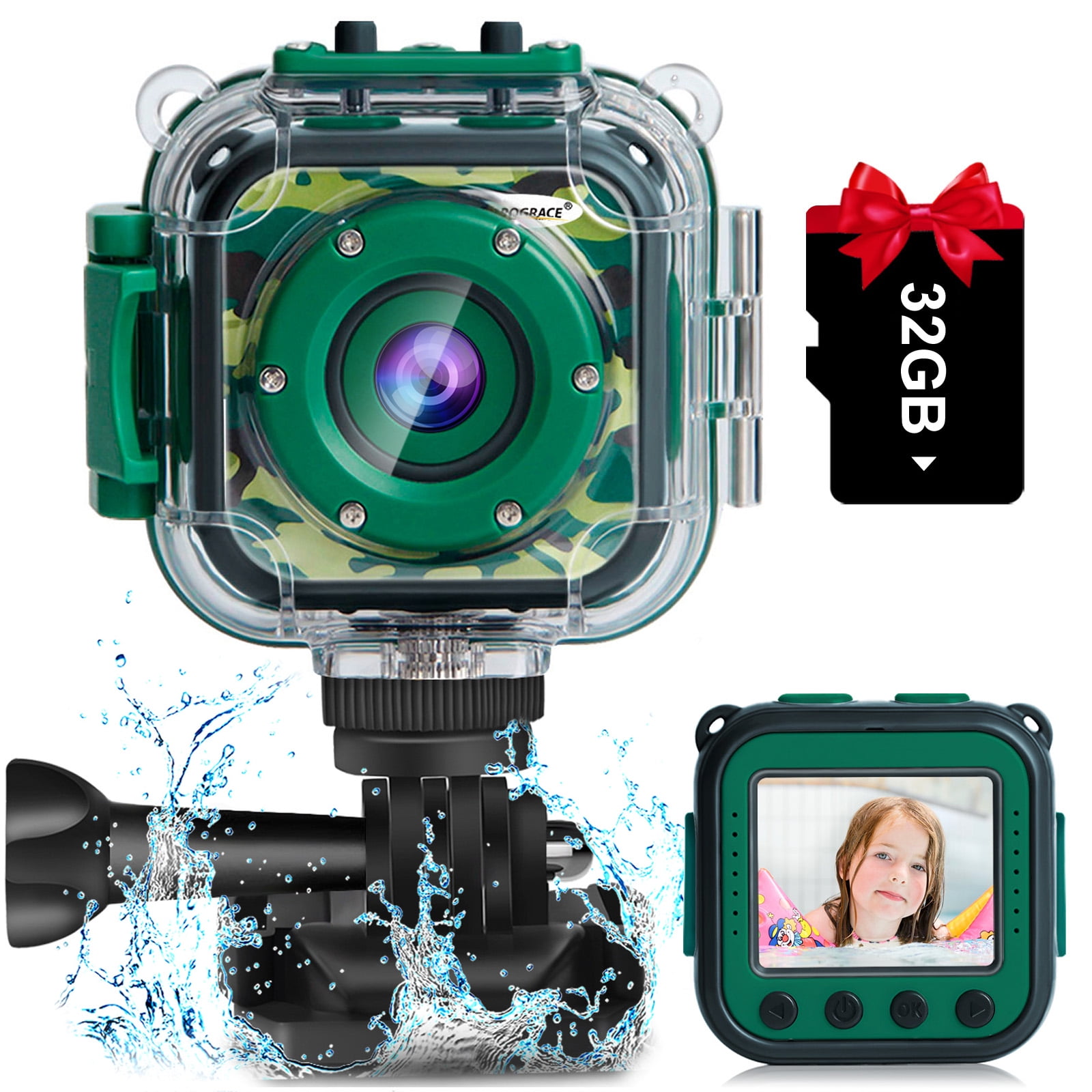Prograce Waterproof Kids Camera - 1080P HD, Underwater, Digital Video ...