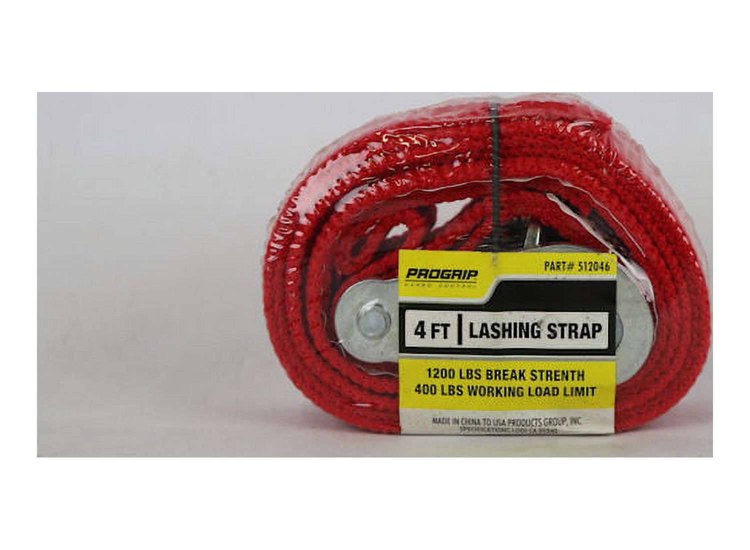 PROGRIP 512046 4 FT Lashing Strap, Red - 6 Pack - Walmart.com