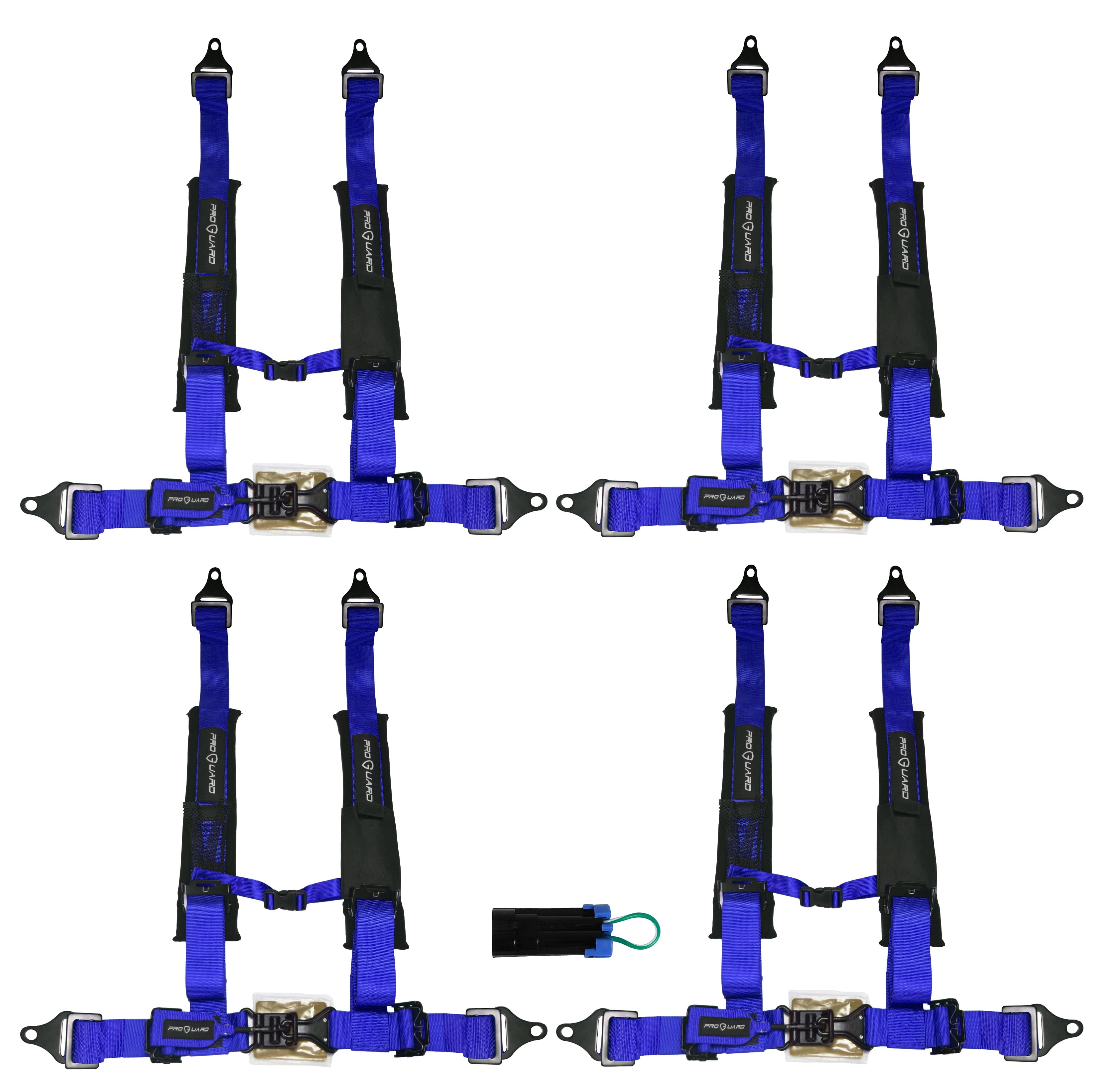 PROGUARD Blue 4 Point Universal UTV Off-Road Harness 2" Straps (4 Pack ...