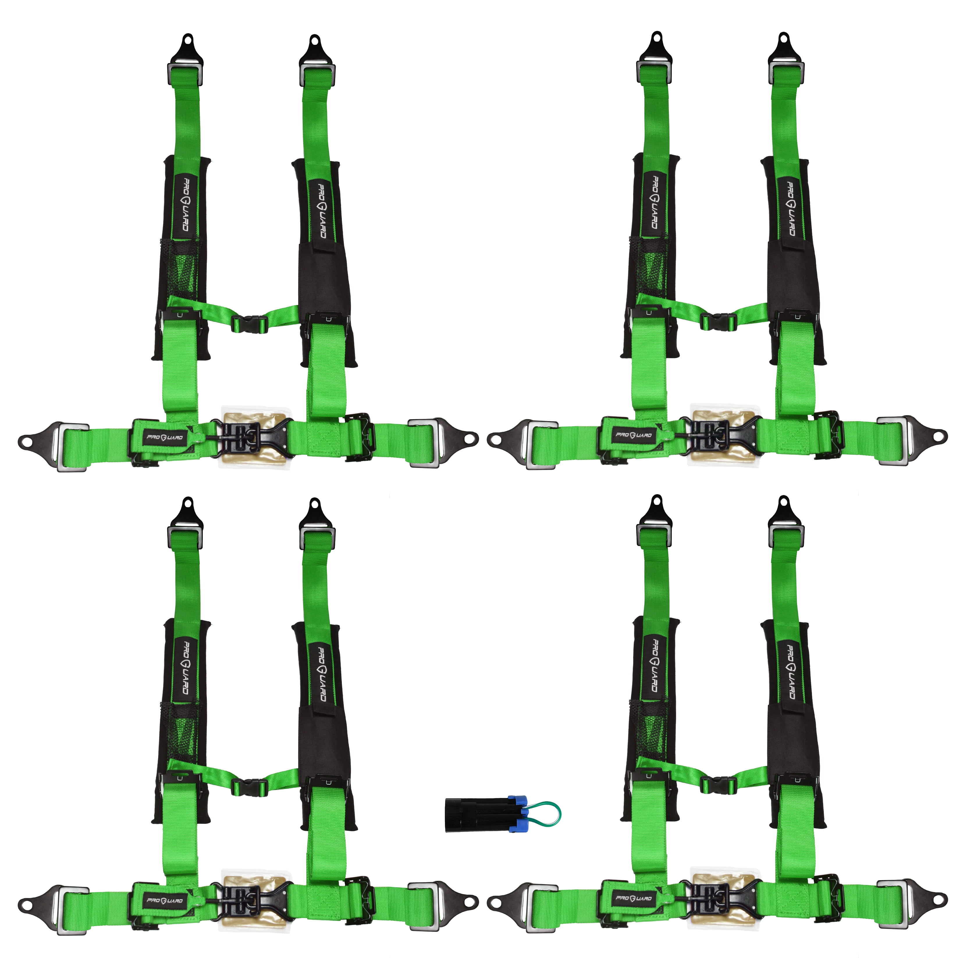 ProGuard Offroad Harnesses (4-Pack Green) w/ 2" Straps, 4 Points of ...