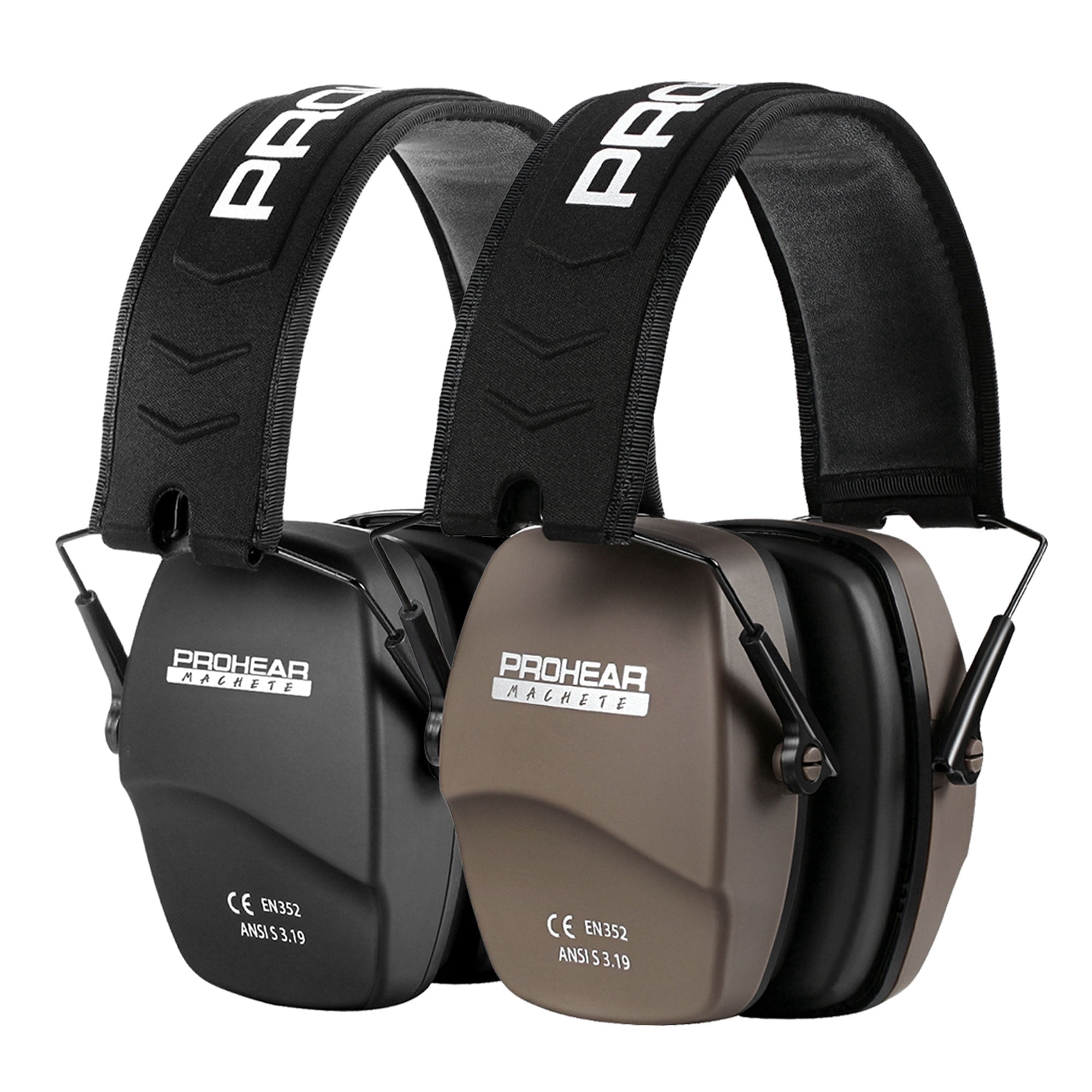 PROHEAR 016 Protective 2 Pack NRR 26dB Slim Ear Safety Muffs for ...