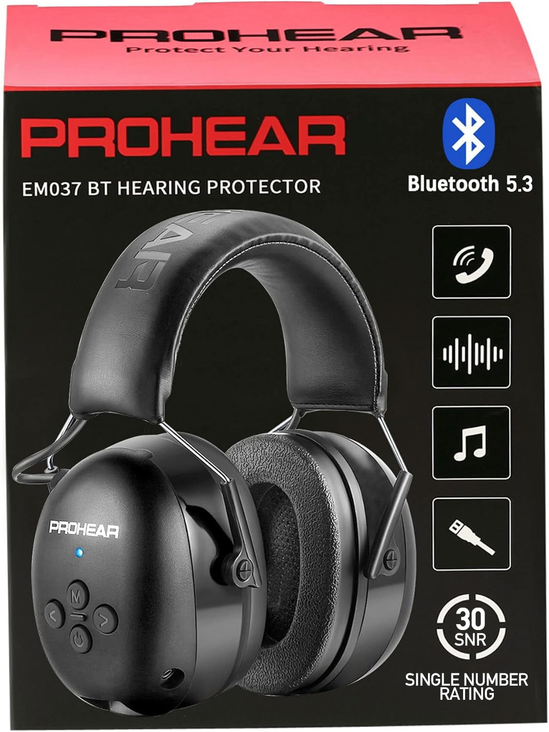 Prohear Hearing Protection with Bluetooth 5.3, SNR 30dB Noise ...