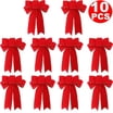 Best Choice Pre-Lit Christmas Bows Set of 3, Outdoor LED Decor w/ 8 ...
