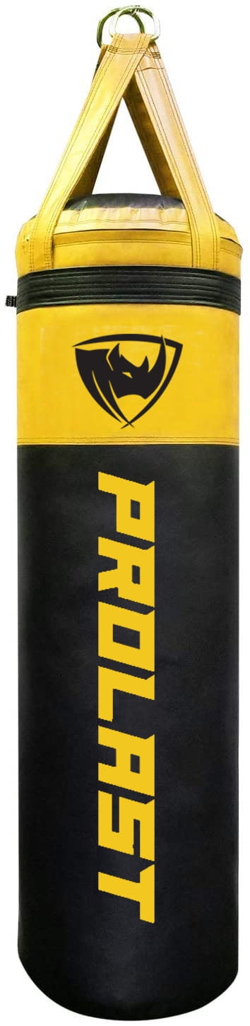 PROLAST Heavy Punching Bag 4 FT 80 LB - Banana Bag Great for Kickboxing ...