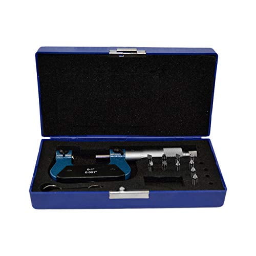 PROLINEMAX 0-1" Screw Thread Micrometer Kit 60 Degree Anvils 0.001 ...