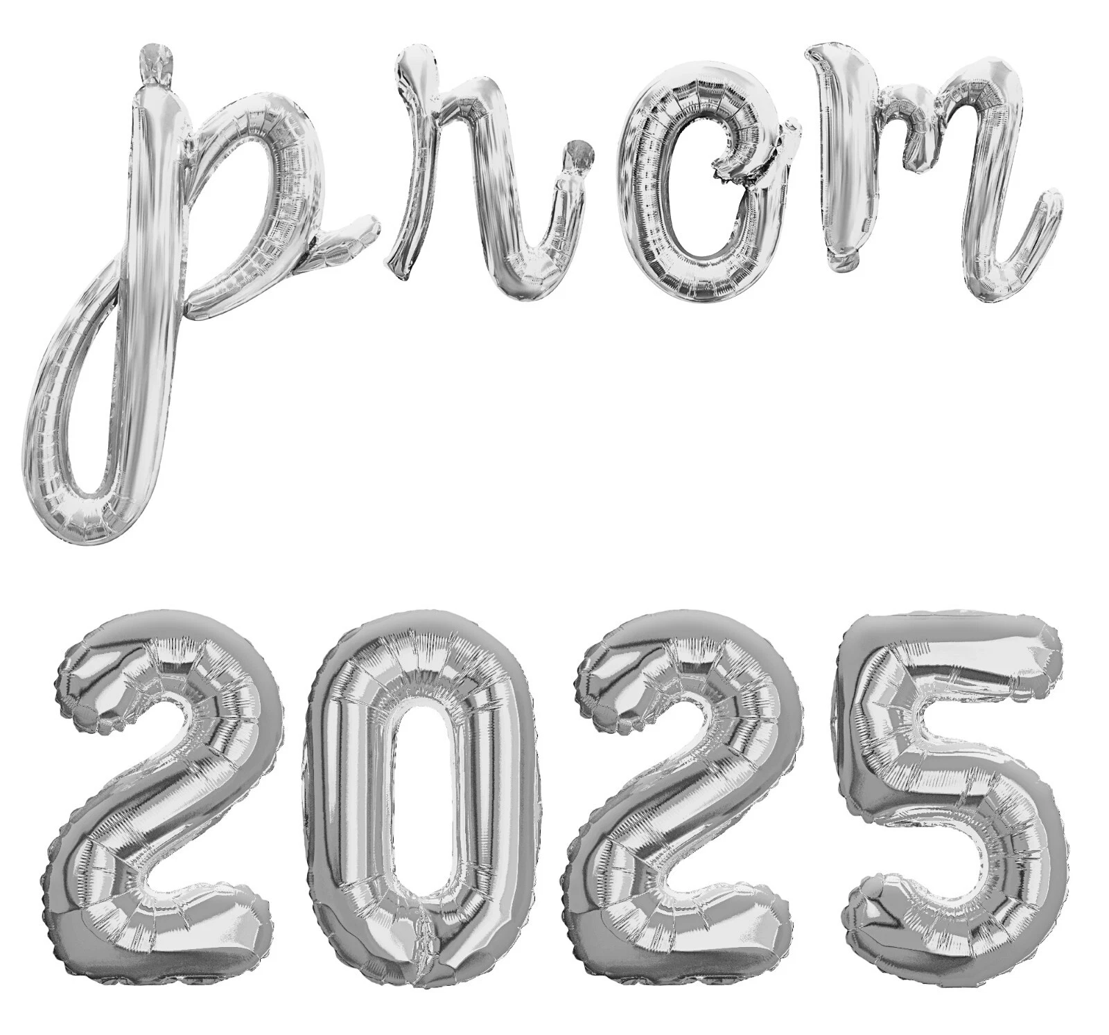 PROM 2025 Cursive Script Letter Balloon Banner - Prom Night Party ...