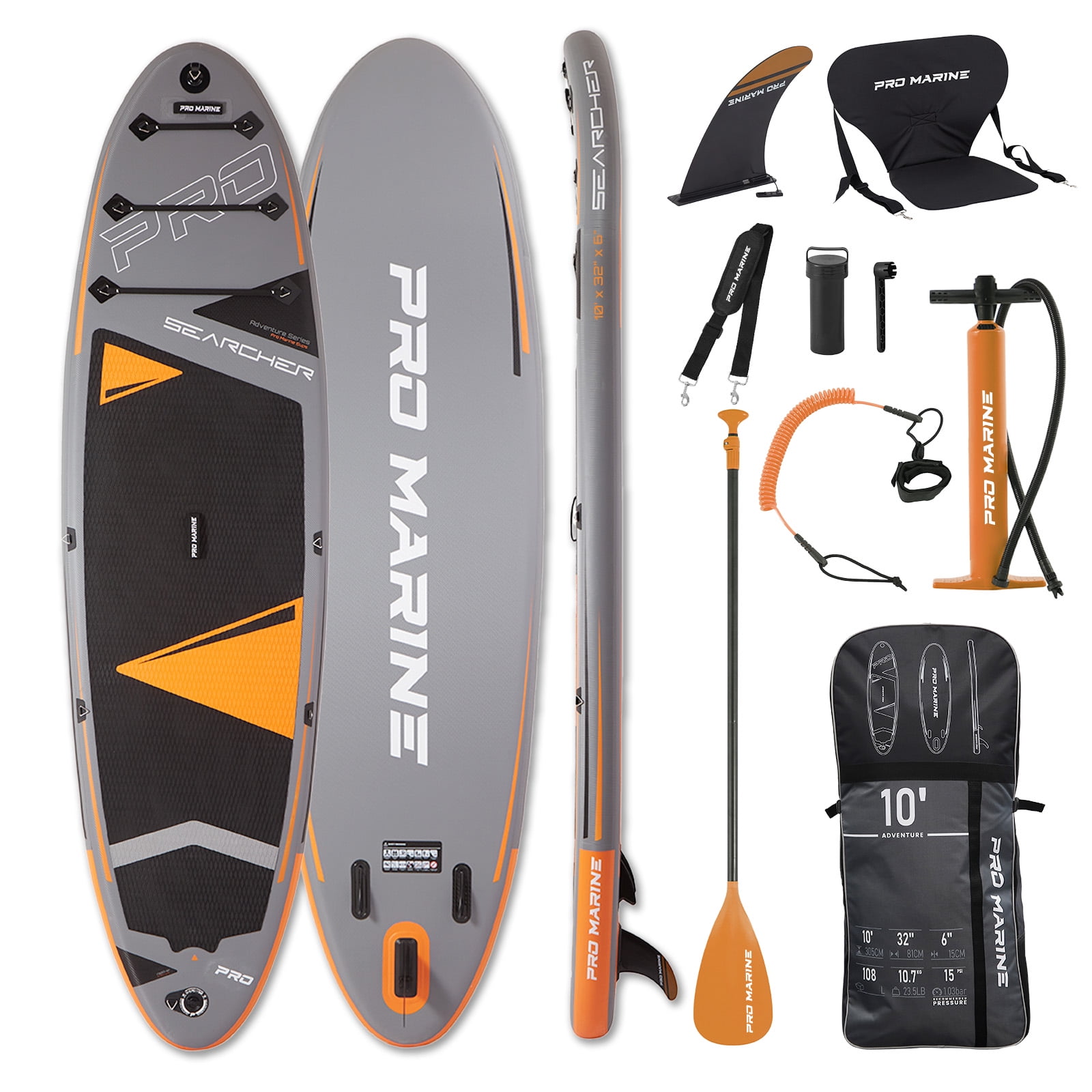 PROMARINE 10' Wide Inflatable SUP with Adjustable Paddle, Carry Bag ...