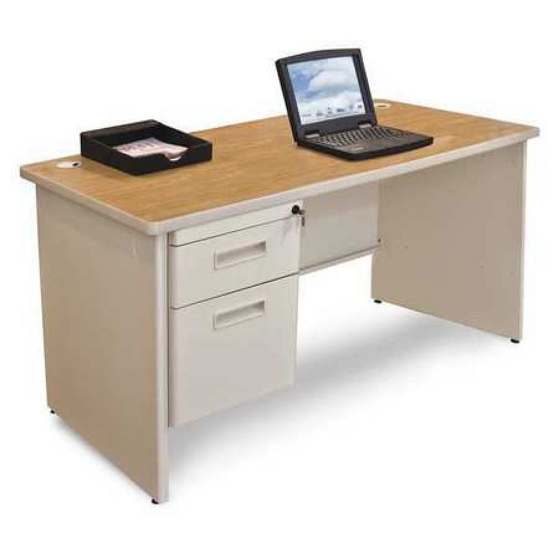 Marvel PDR4830SPUTOK 48W x 30D Pronto Single Pedestal Desk - Oak ...