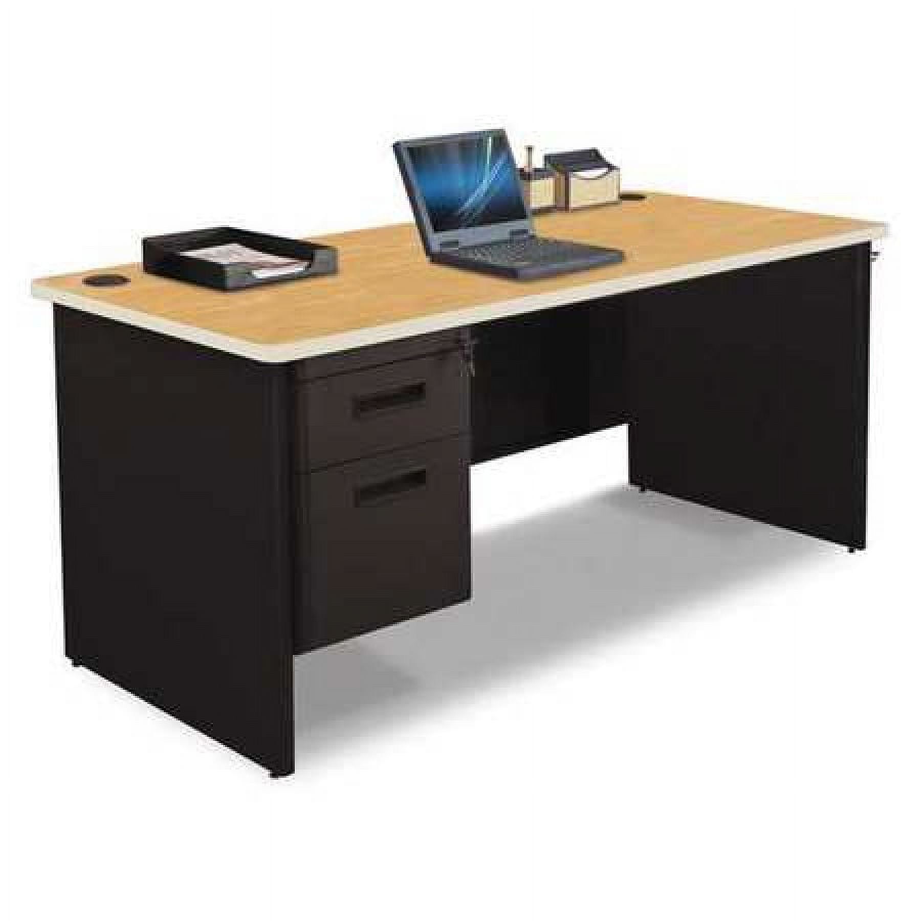Marvel Office Furniture Pronto Executive Desk with Single Pedestal Desk ...