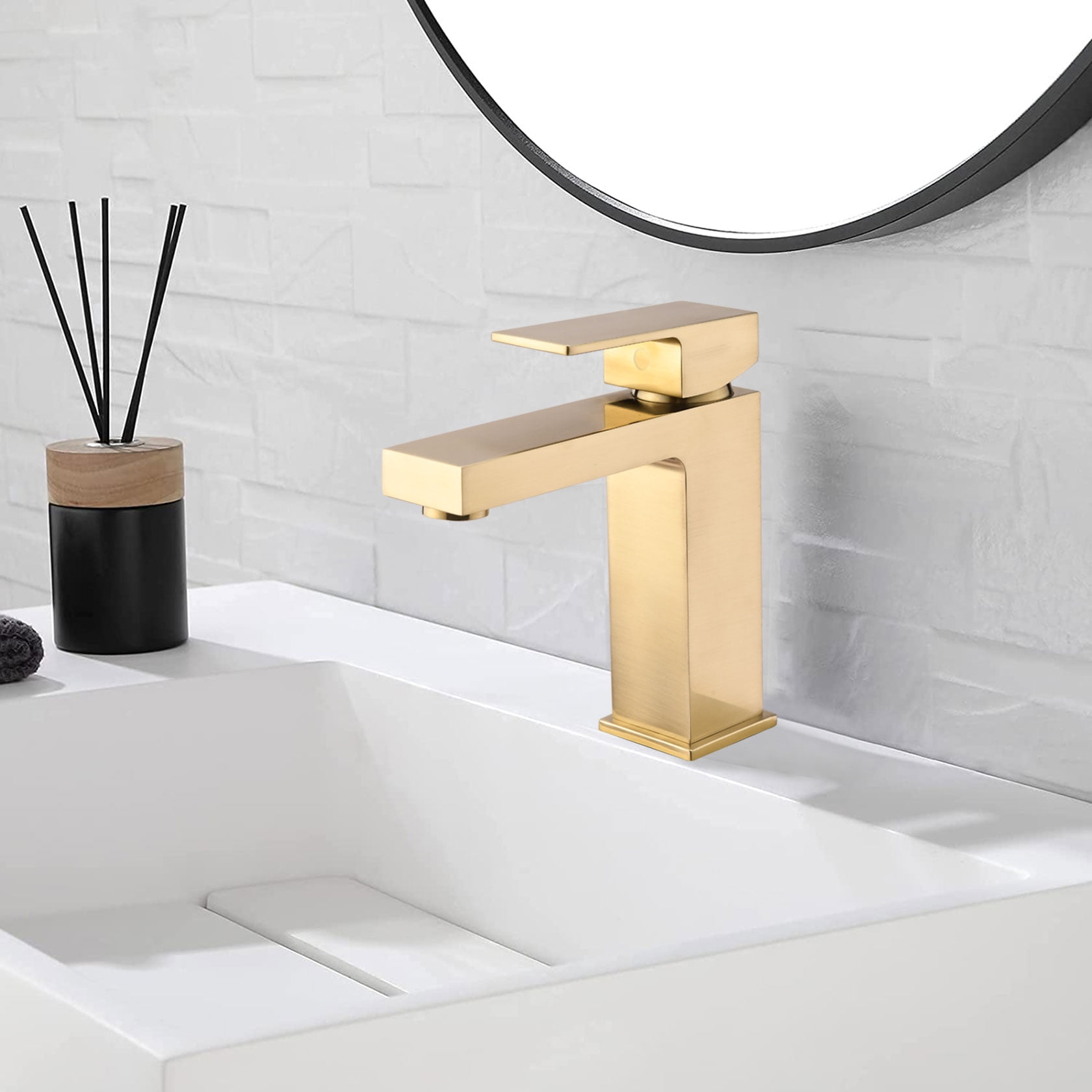 PROOX Single Handle Bathroom Faucet with Drain Assembly - Walmart.com