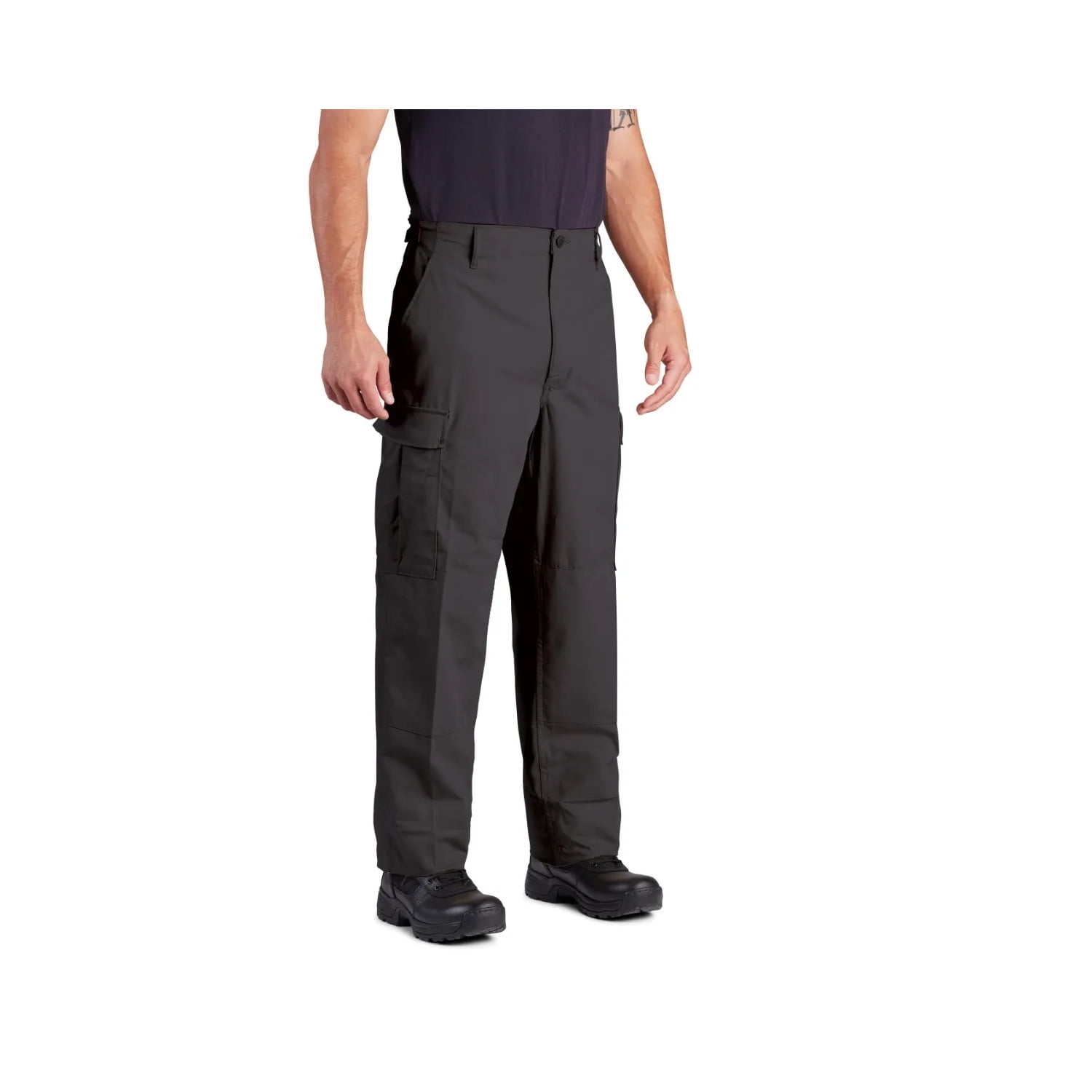 PROPPER Men's Button Fly Trouser - 65/35 Ripstop-Dark Gray-LR - Walmart.com