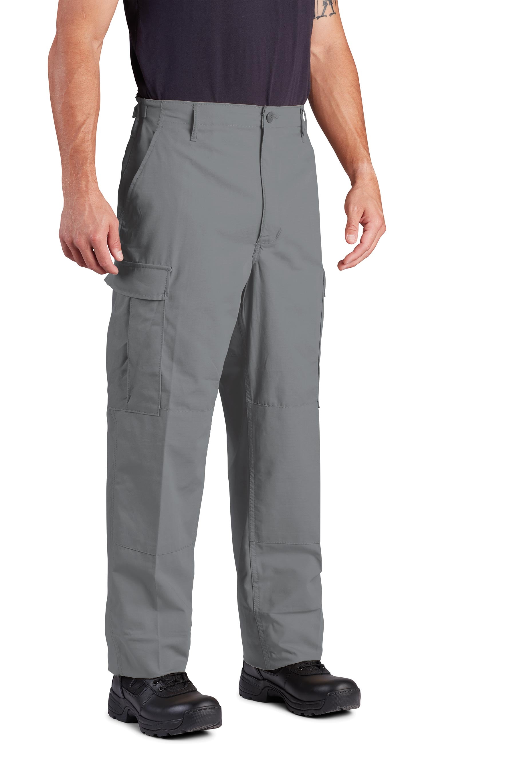 PROPPER Men's Button Fly Trouser - 65/35 Ripstop-Grey-XLL - Walmart.com