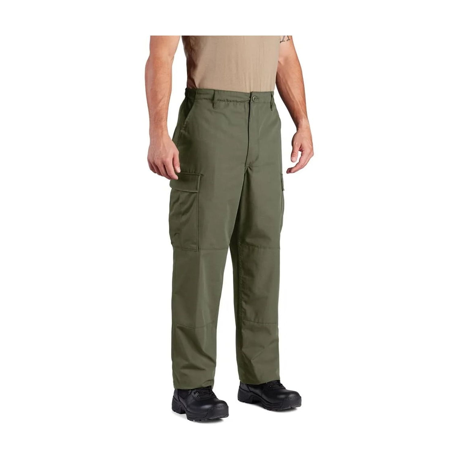 PROPPER Men's Button Fly Trouser - 65/35 Ripstop-Olive-LL - Walmart.com