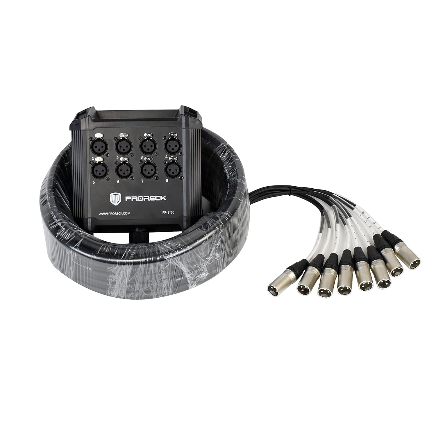 PRORECK 8-Channel Low Profile XLR Send Circuit Board Snake Cables, XLR ...