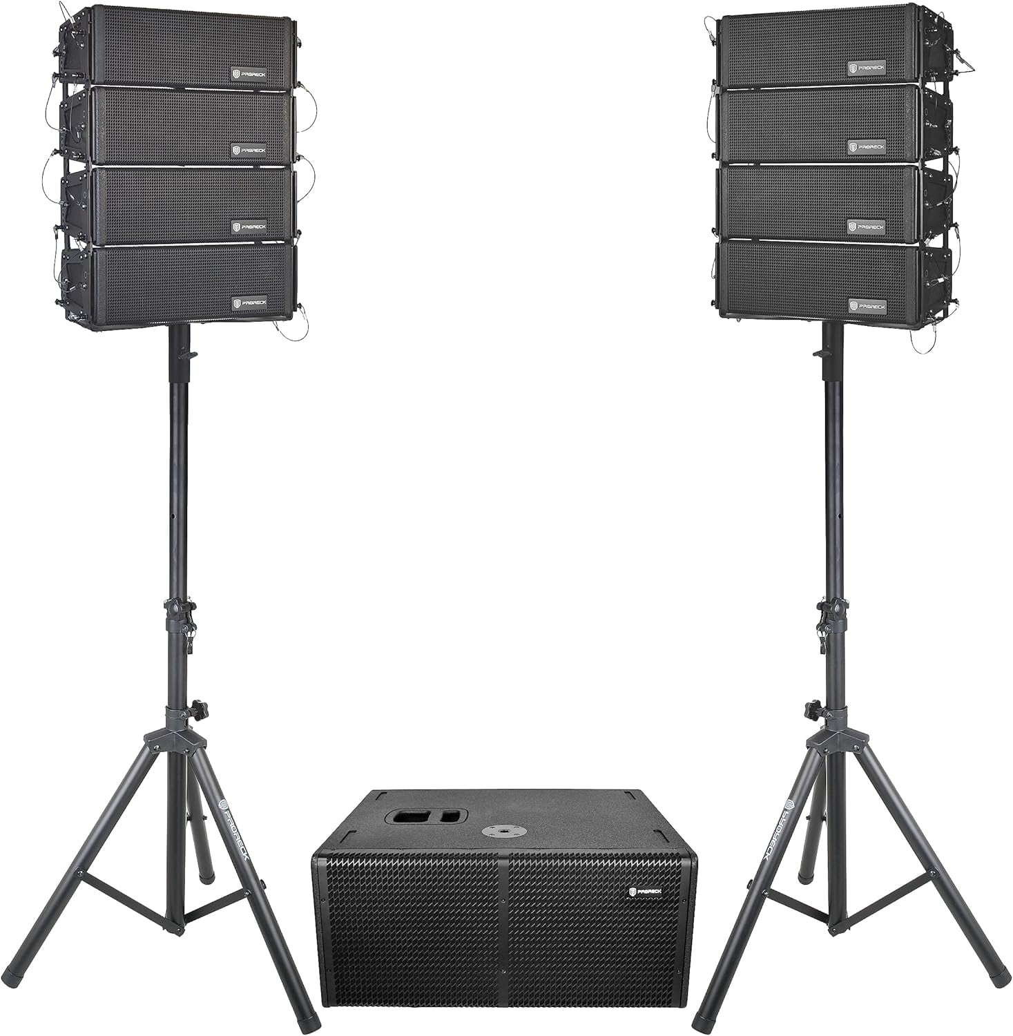 PRORECK Concert Set 6000W Stereo/Mono DJ Powered PA Speaker System ...