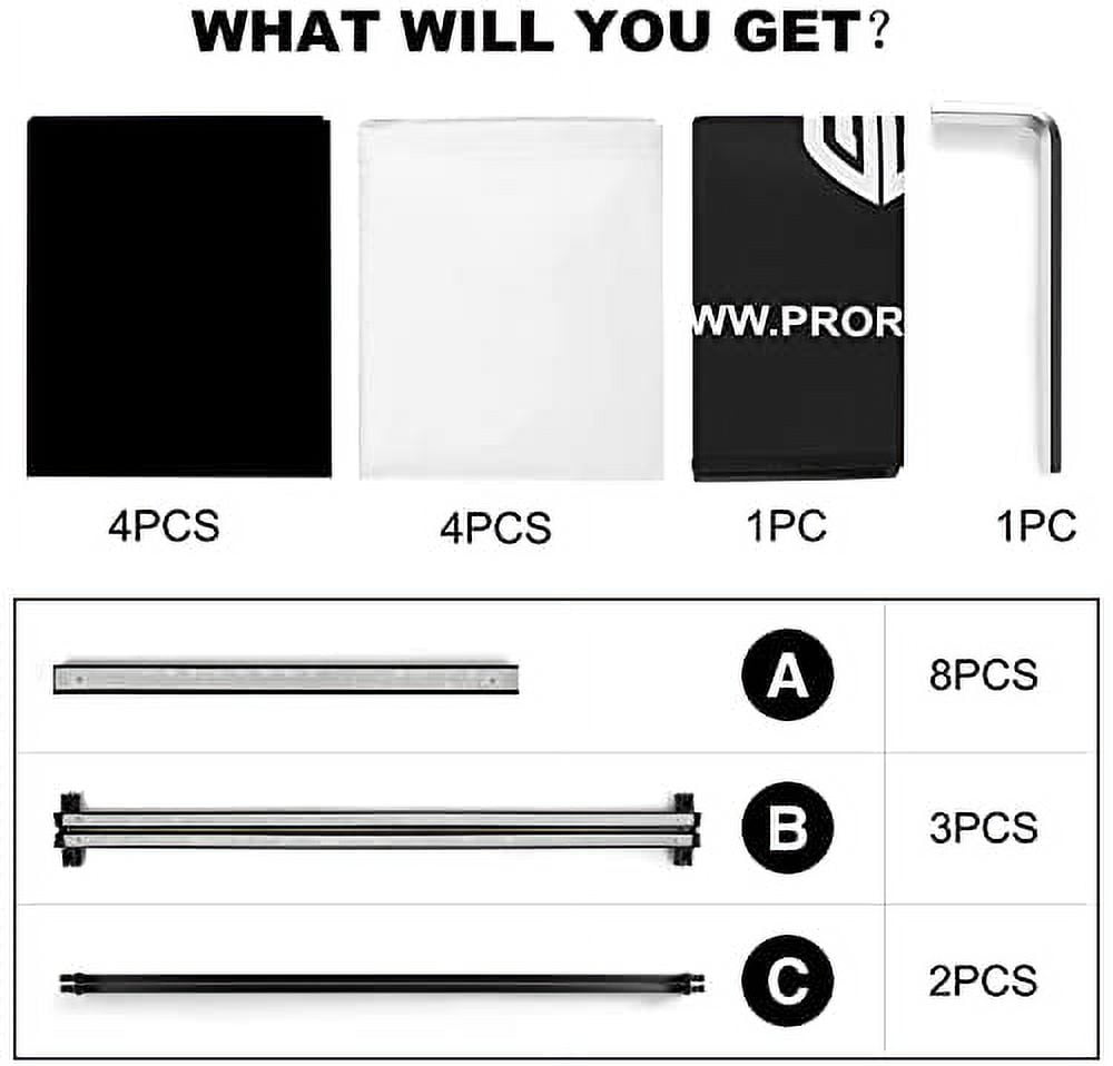 PRORECK DJ Foldable Facade Portable Event Booth Panels 4 Detachable ...