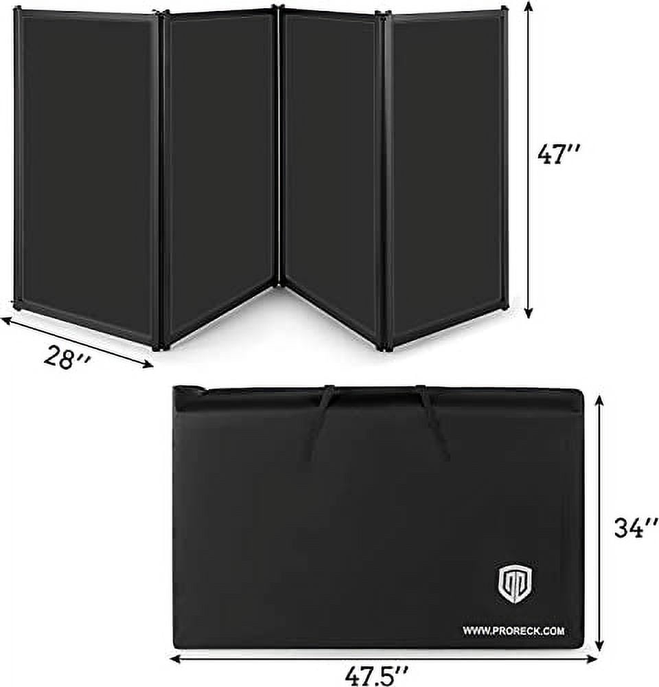 PRORECK DJ Foldable Facade Portable Event Booth Panels 4 Detachable ...