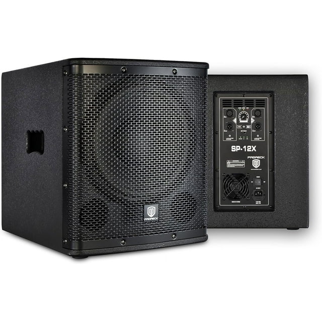 Proreck SP-12X Active Powered PA DJ Subwoofer, 12 inch, 1000W, Class-D ...
