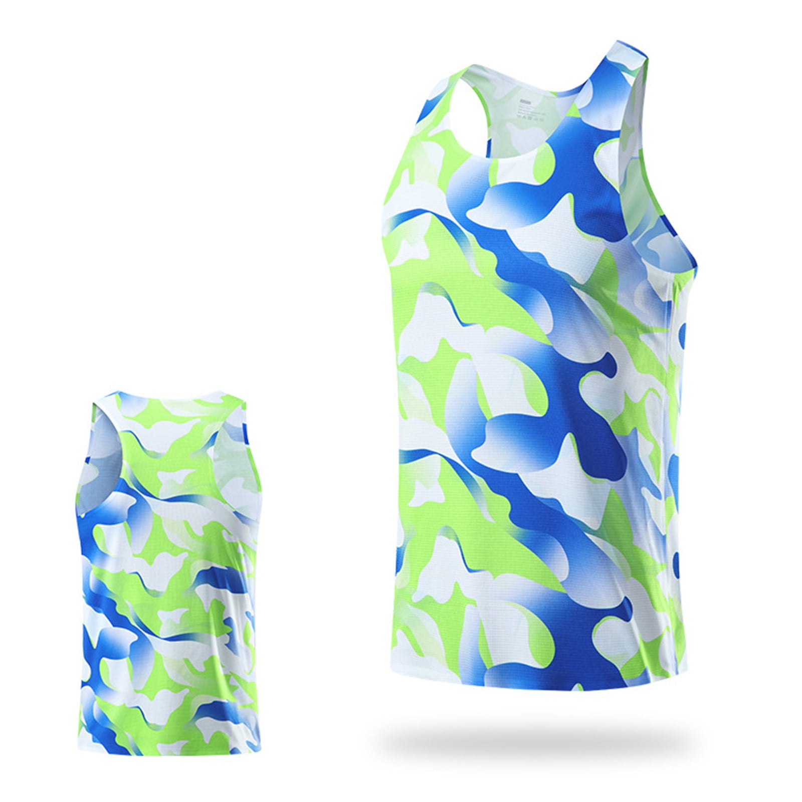 PRORMOOW Men's Athletic Shirts, Mens Summer Vest, Running tank top men ...