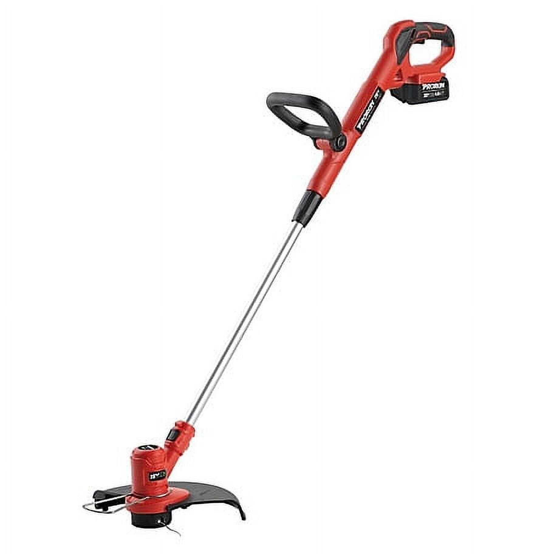 PRORUN 20V 12-in. Brushless Cordless Straight Shaft String Trimmer with ...