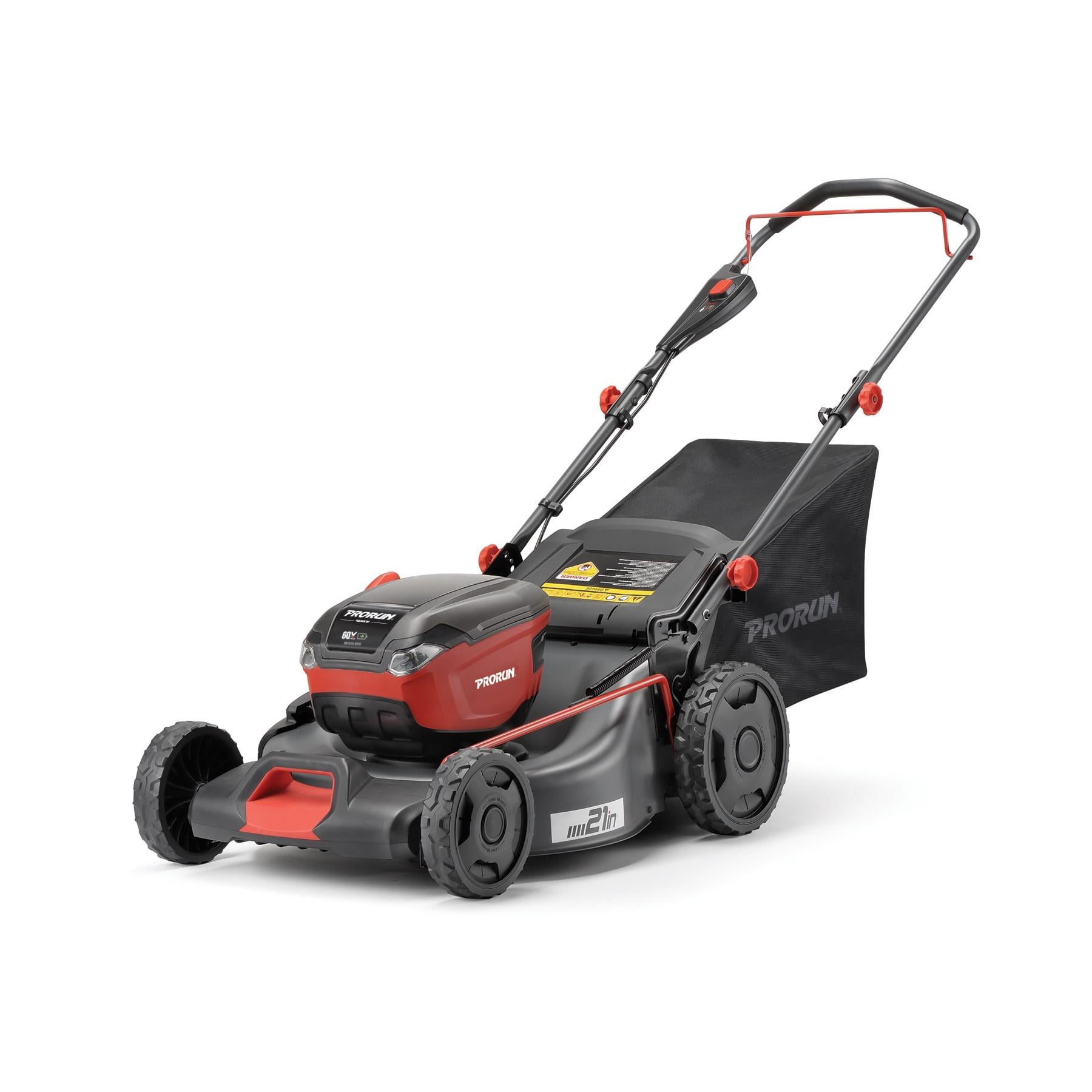 PRORUN 60V 21-in. Steel Deck Cordless Push Lawn Mower with 2.5 Ah ...