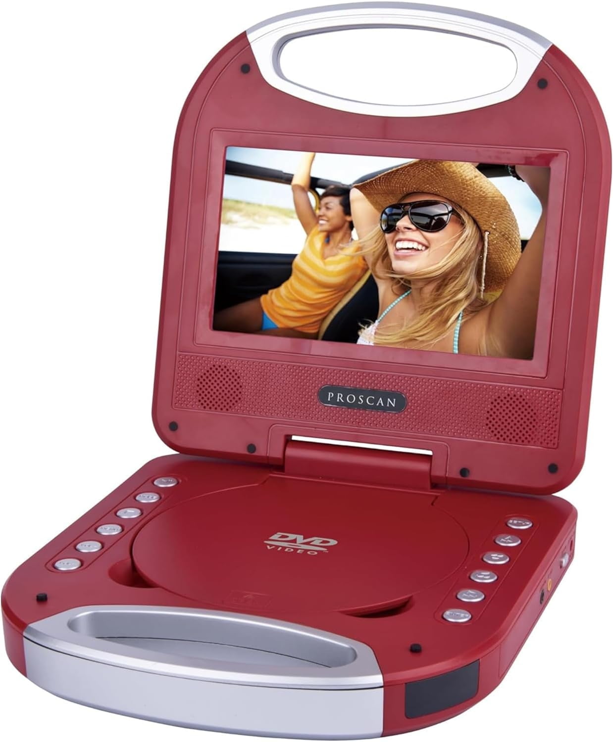 PROSCAN ELITE 7-Inch Portable DVD Player with Handle, Red - Walmart.com