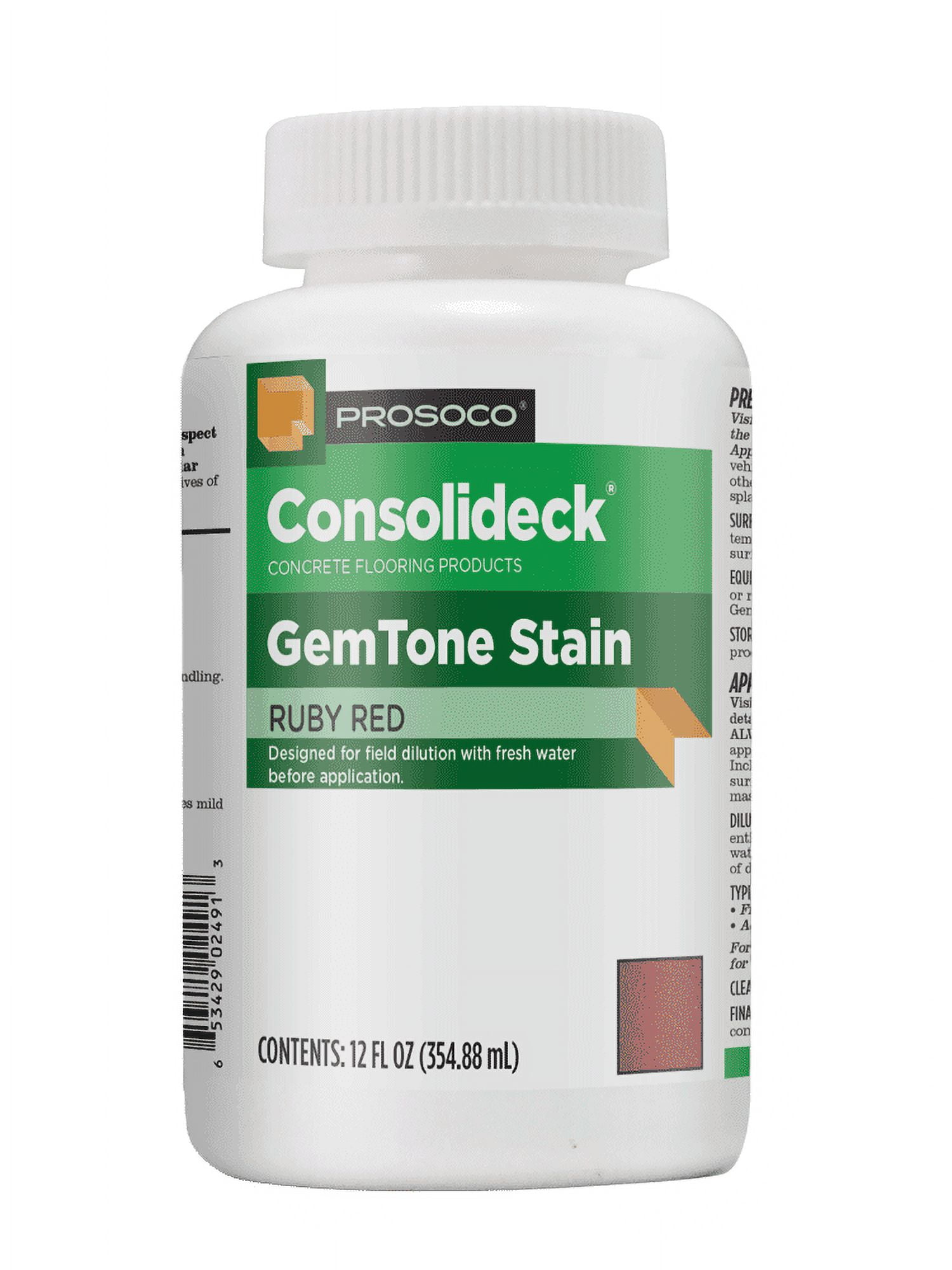 PROSOCO GemTone Stain | Translucent Color Dye for Interior Concrete ...