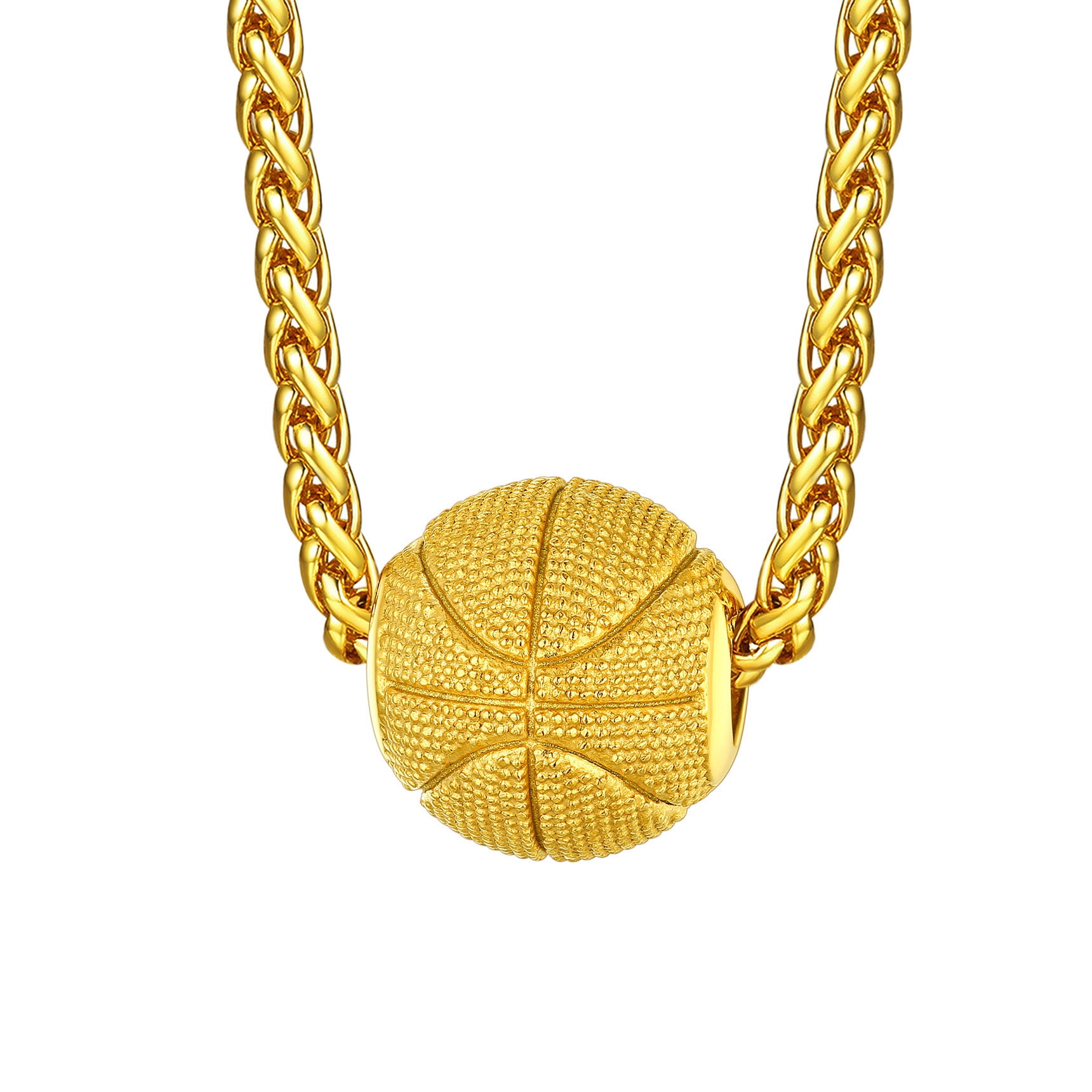 PROSTEEL 14K Gold Plated Basketball Pendant Necklaces for Mens Father ...