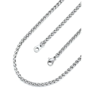 ChainsProMax Stainless Steel Flat Box Chain Male Necklace 22inch 6mm ...