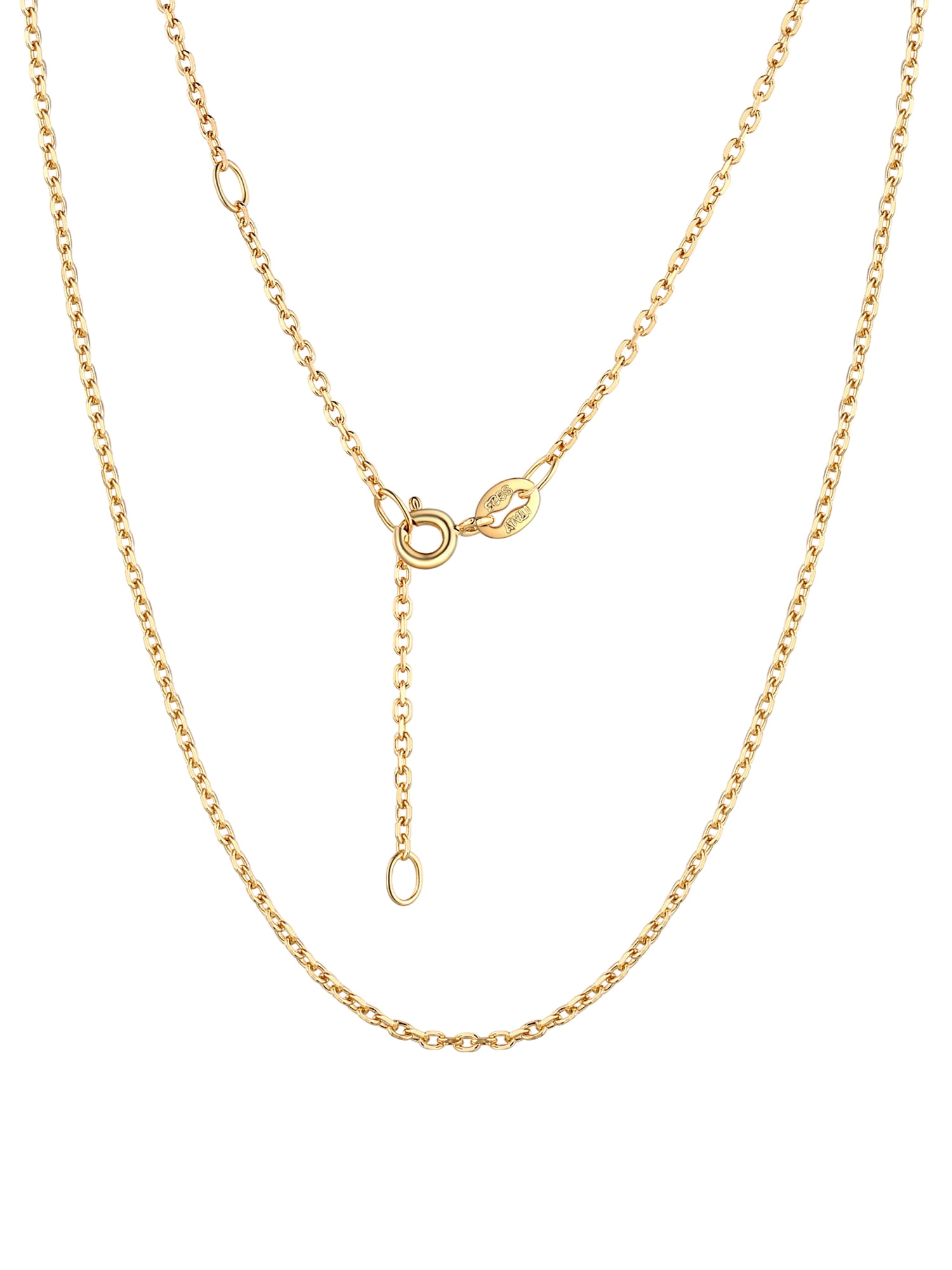 PROSTEEL 925 Sterling Silver Chain Necklace Gold Plated Chain for Women ...