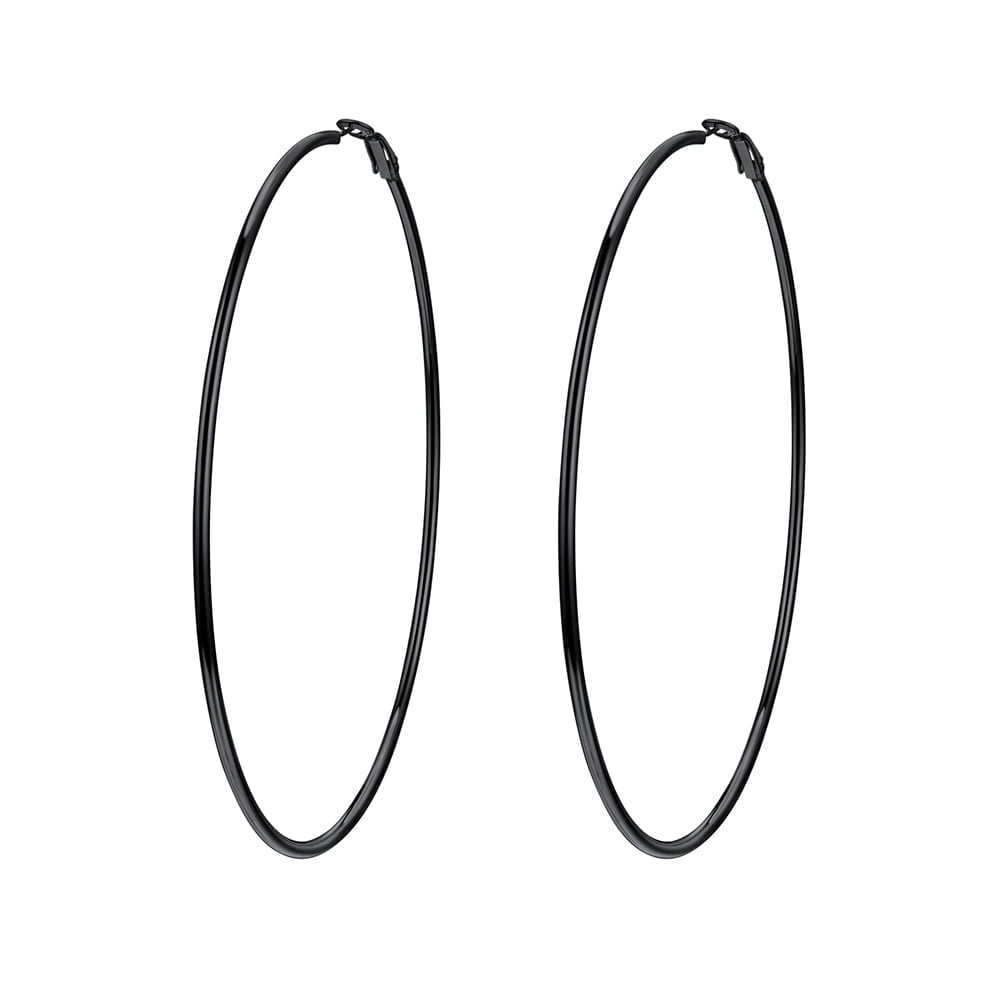 ROSTEEL Large Hoop Earring for Women, Black Earrings Lightweight ...