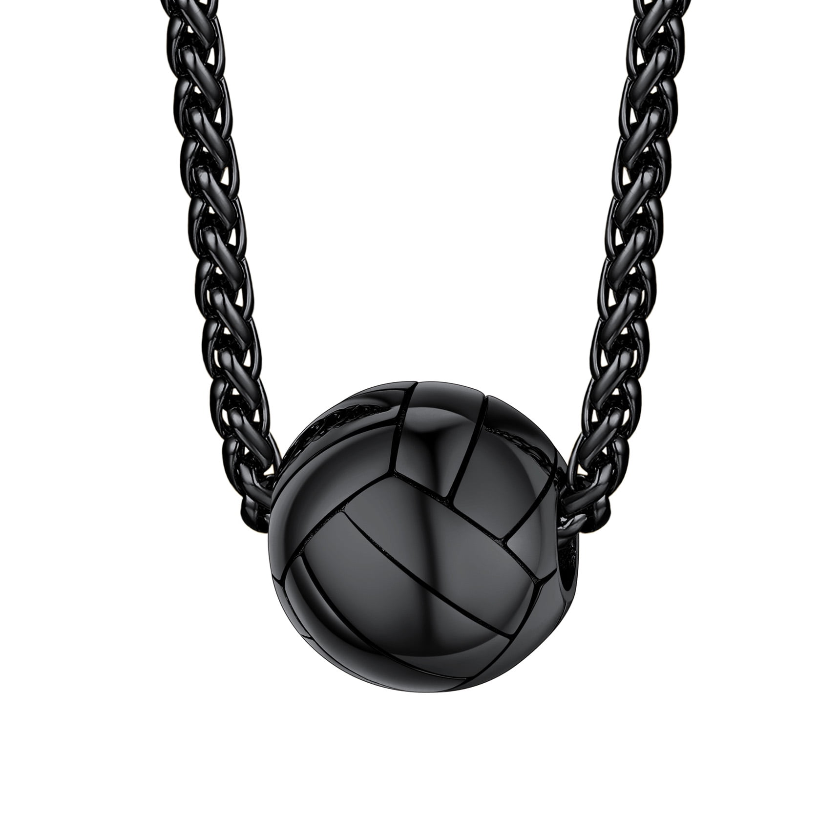 PROSTEEL Black Volleyball Pendant Necklaces for Mens Father Stainless ...
