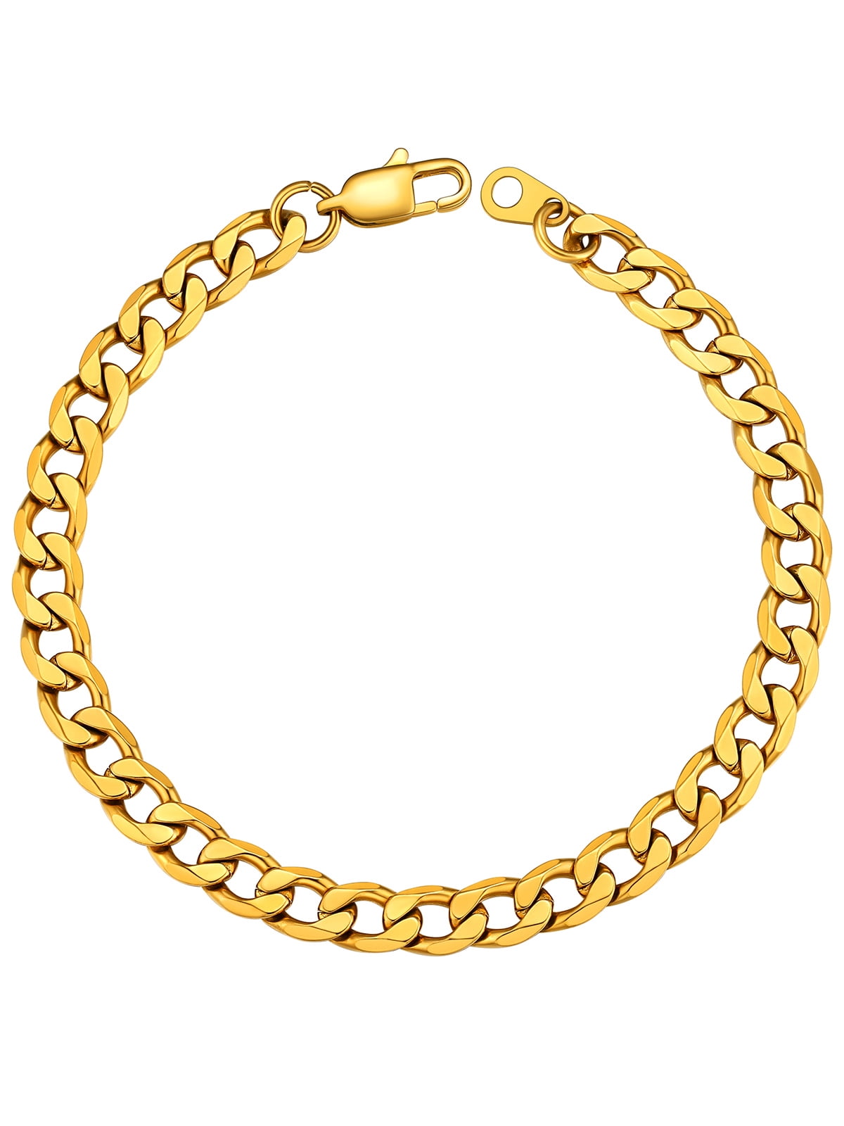 PROSTEEL Bracelet for Men Women 14K Gold Plated Plated Bracelets 6MM ...