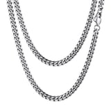 PROSTEEL Cuban Chain for Men 6mm Solid Stainless Steel Miami Necklace ...
