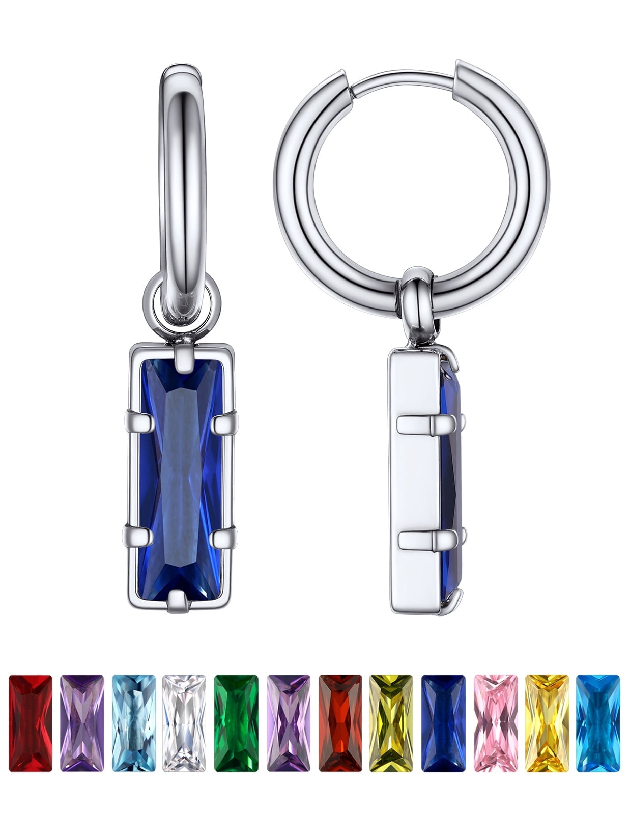 PROSTEEL Drop Earrings Huggie Dangle Hoop Earring Stainless Steel ...