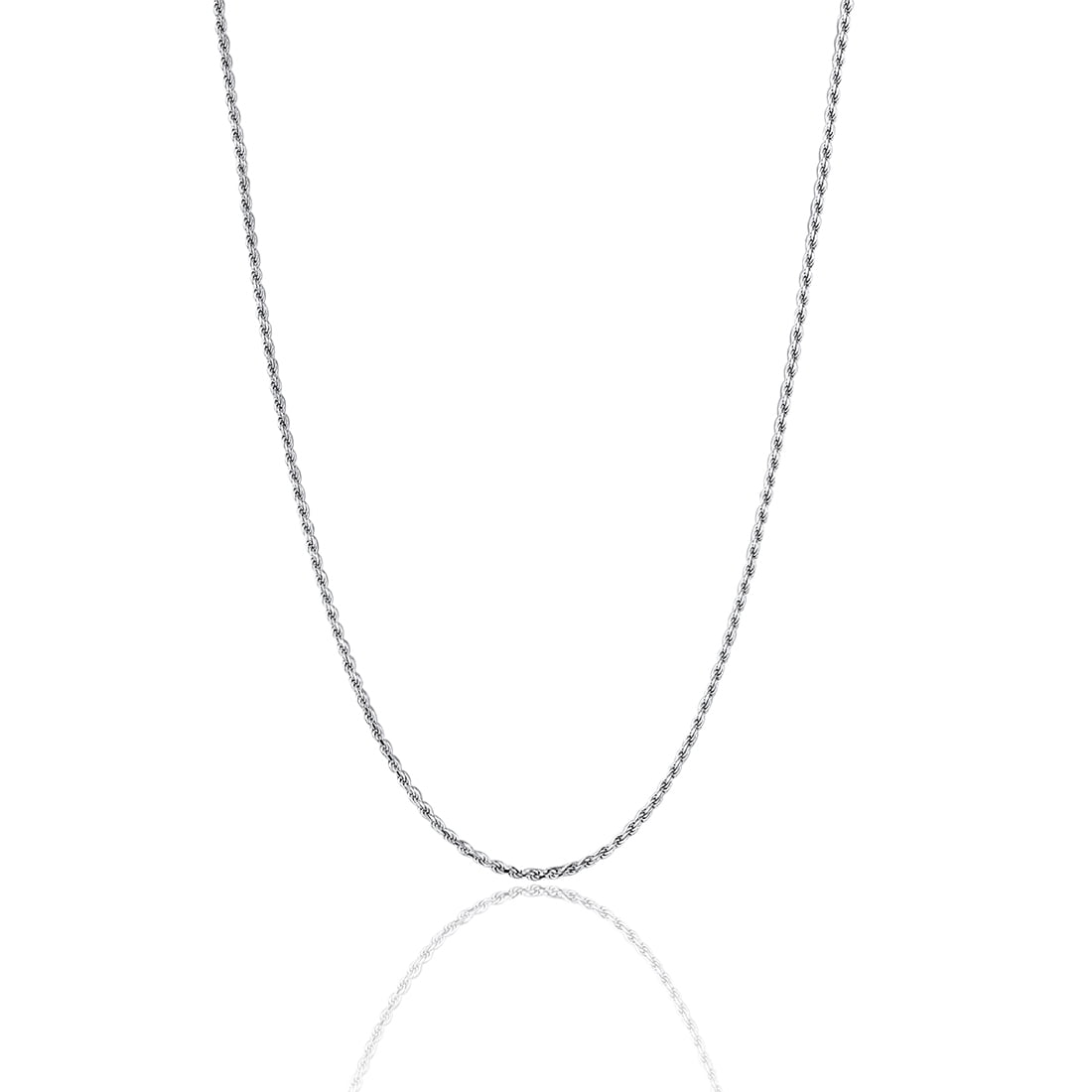 PROSTEEL Pure S925 Sterling Silver Chains for Women Men 1.3mm Twisted ...