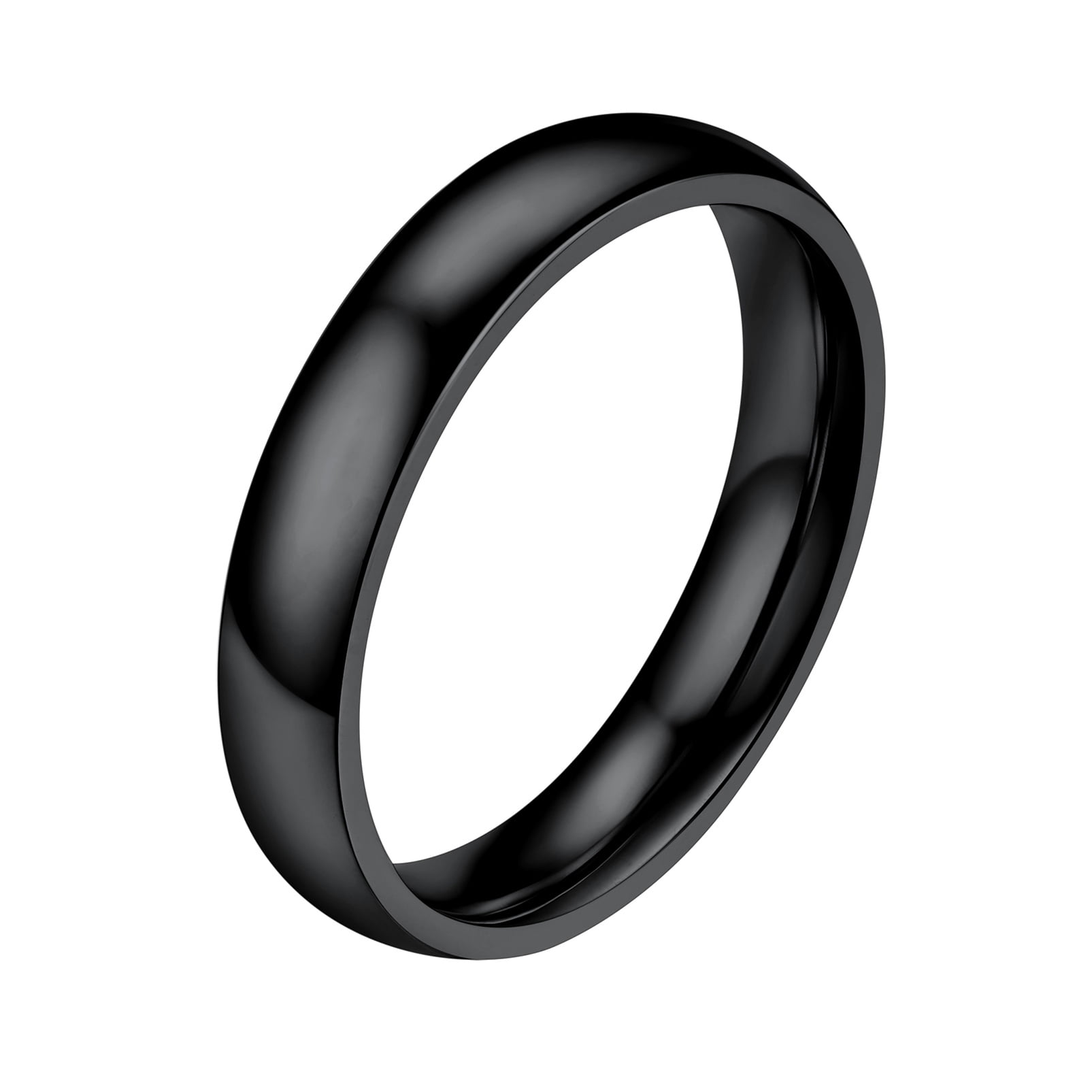 PROSTEEL Wedding Rings for Men Women 4mm Wide Stainless Steel Band ...
