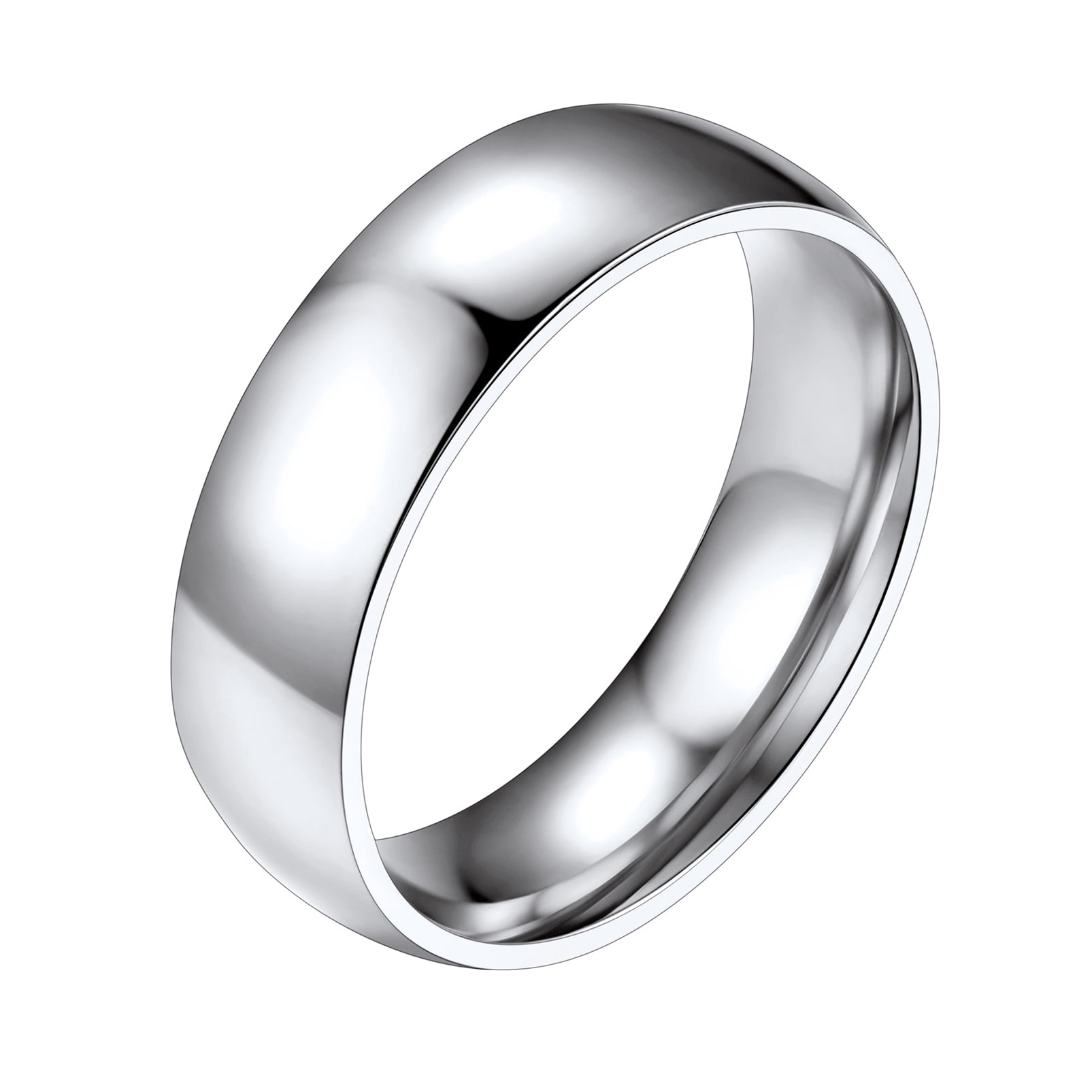 PROSTEEL Wedding Rings for Men Women 6mm Wide Stainless Steel Band ...