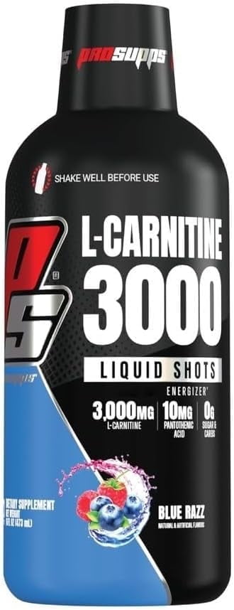 ProSupps L-Carnitine 3000, Non-Stim Clean Lite, Blue Razz Liquid Shots, 16 fl oz - Walmart.com